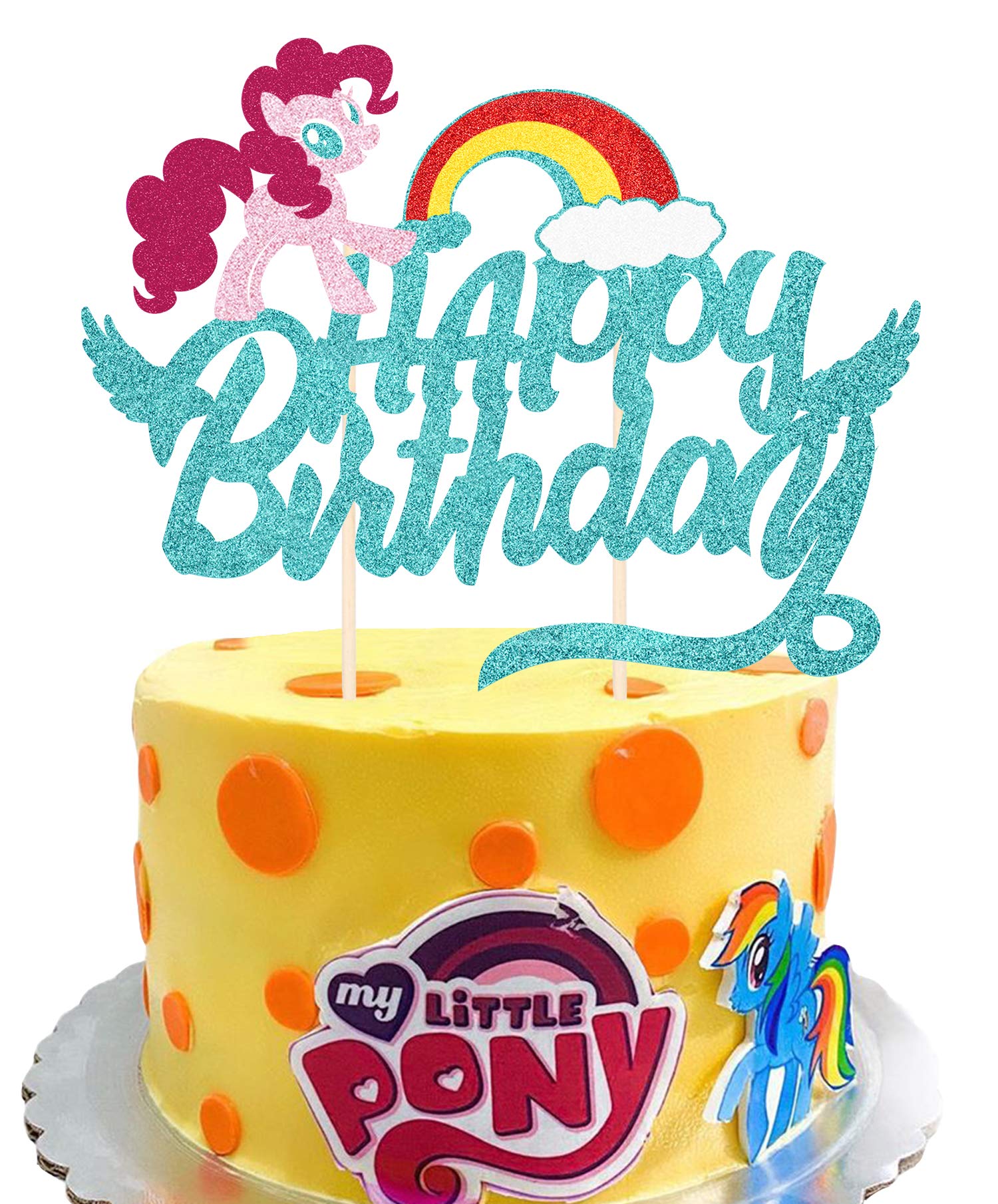 Buy Glitter Rainbow Happy Birthday Cake Topper For My Little Horse buy-glitter-rainbow-happy-birthday-cake-topper-for-my-little-horse