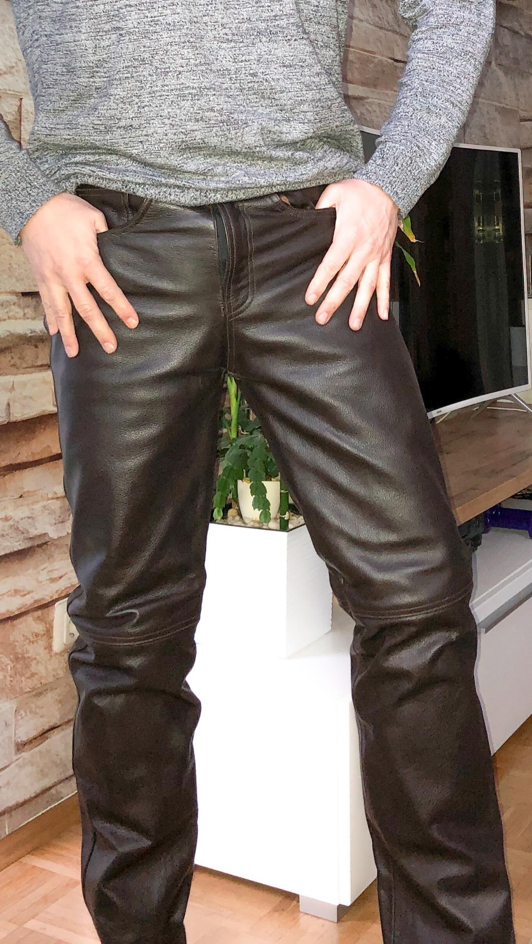 German Wear Lederhose Lederjeans bikerjeans Echtleder Hose aus ...