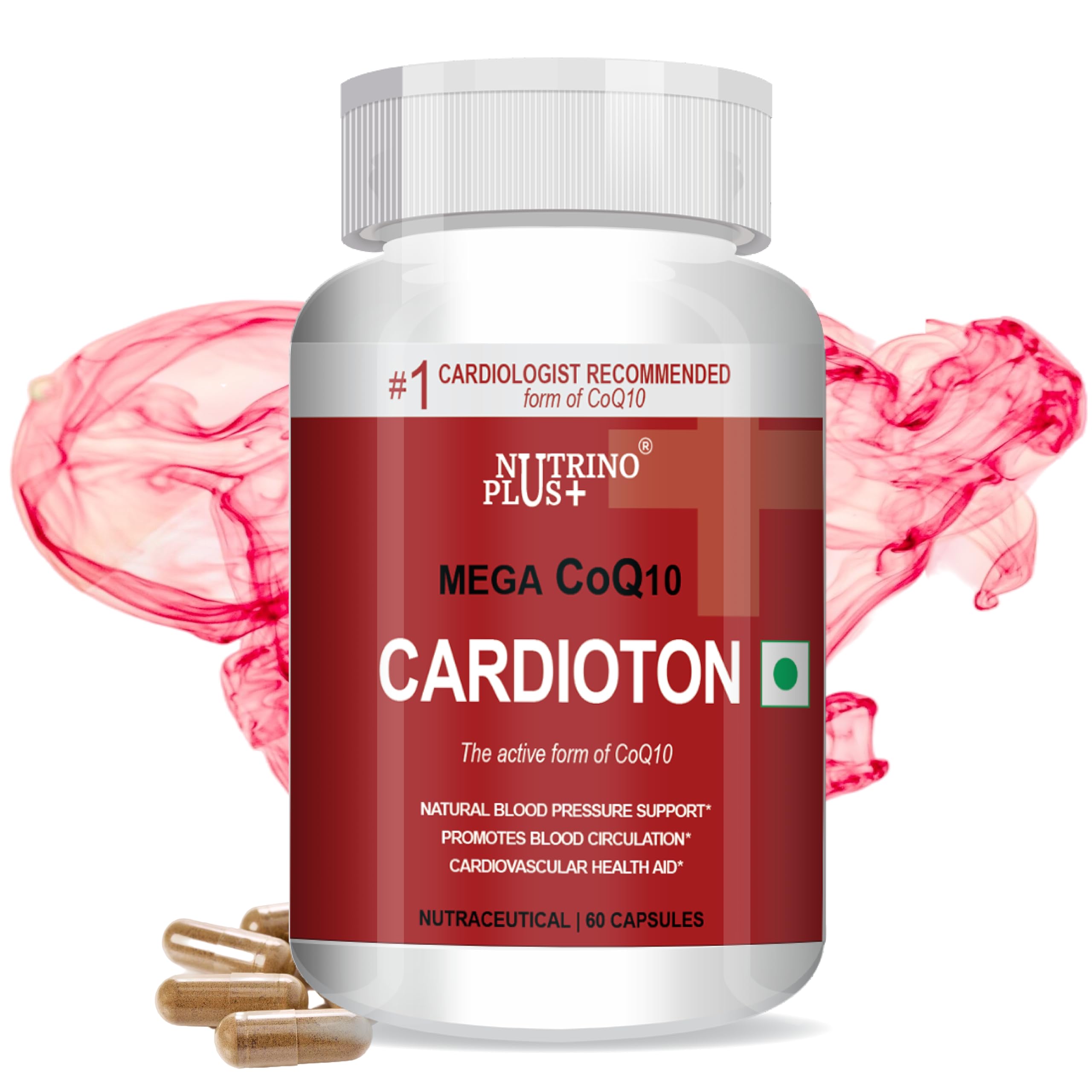 NutrinoPlus Cardioton 60 Capsules with Coenzyme Q10 & Arjuna Extract ...