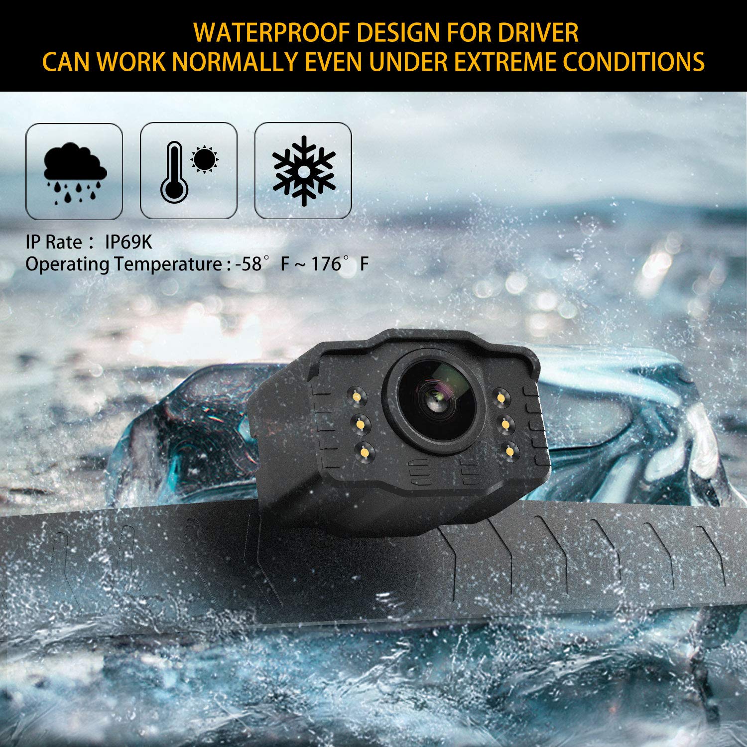 Buy 2021 Ultra HD Wired Backup Camera for Car, IP69 Waterproof + Clear ...