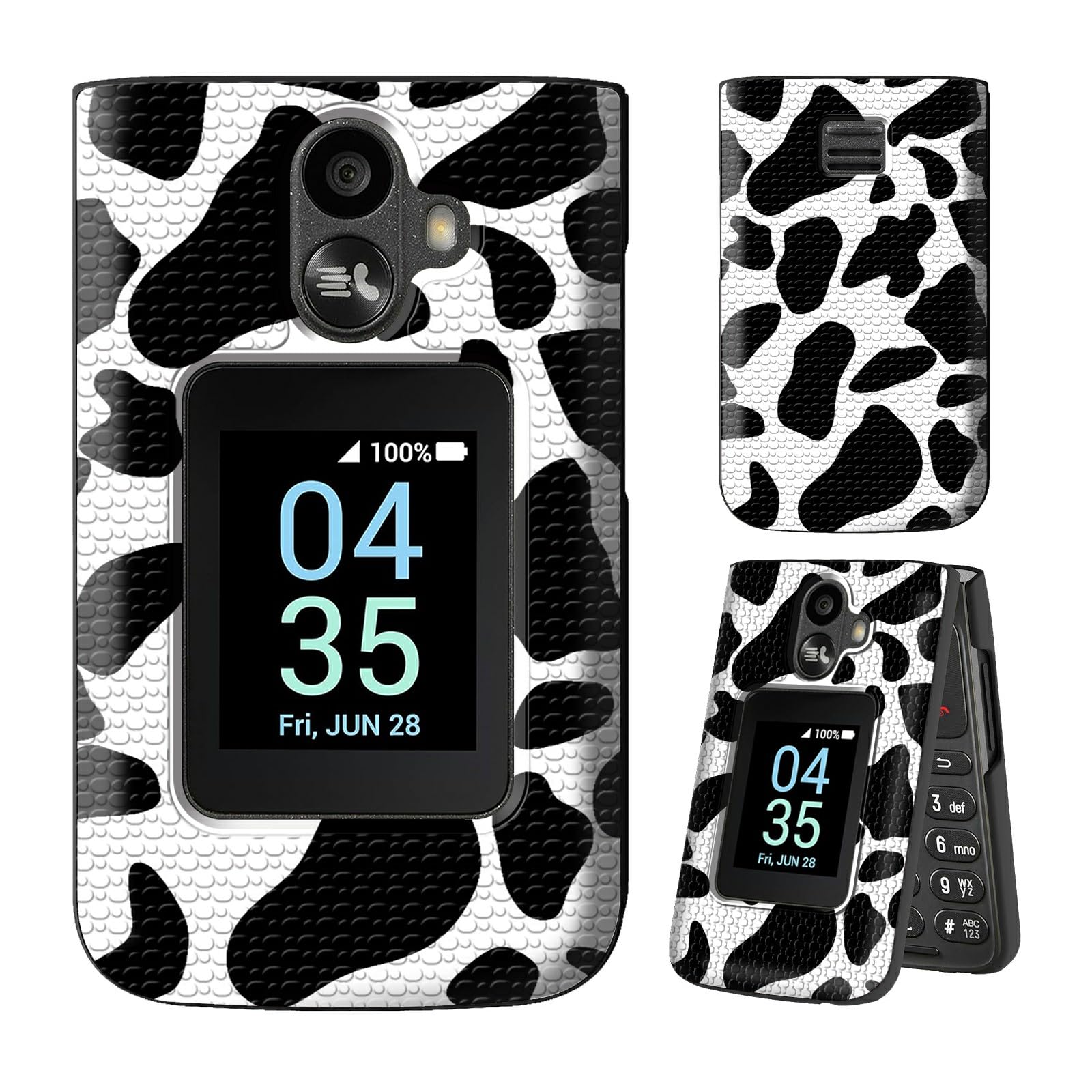 Amazon.com: Dikoer for TCL Flip 3 Phone Case with Tempered Glass Screen ...