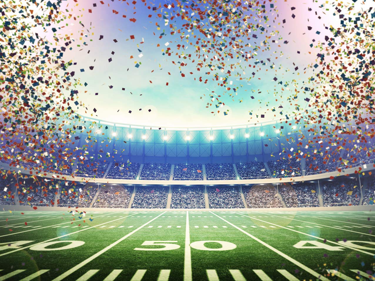 Superbowl Photo Booth Props XYSCZYY 10x8ft Football Backdrop Football ...