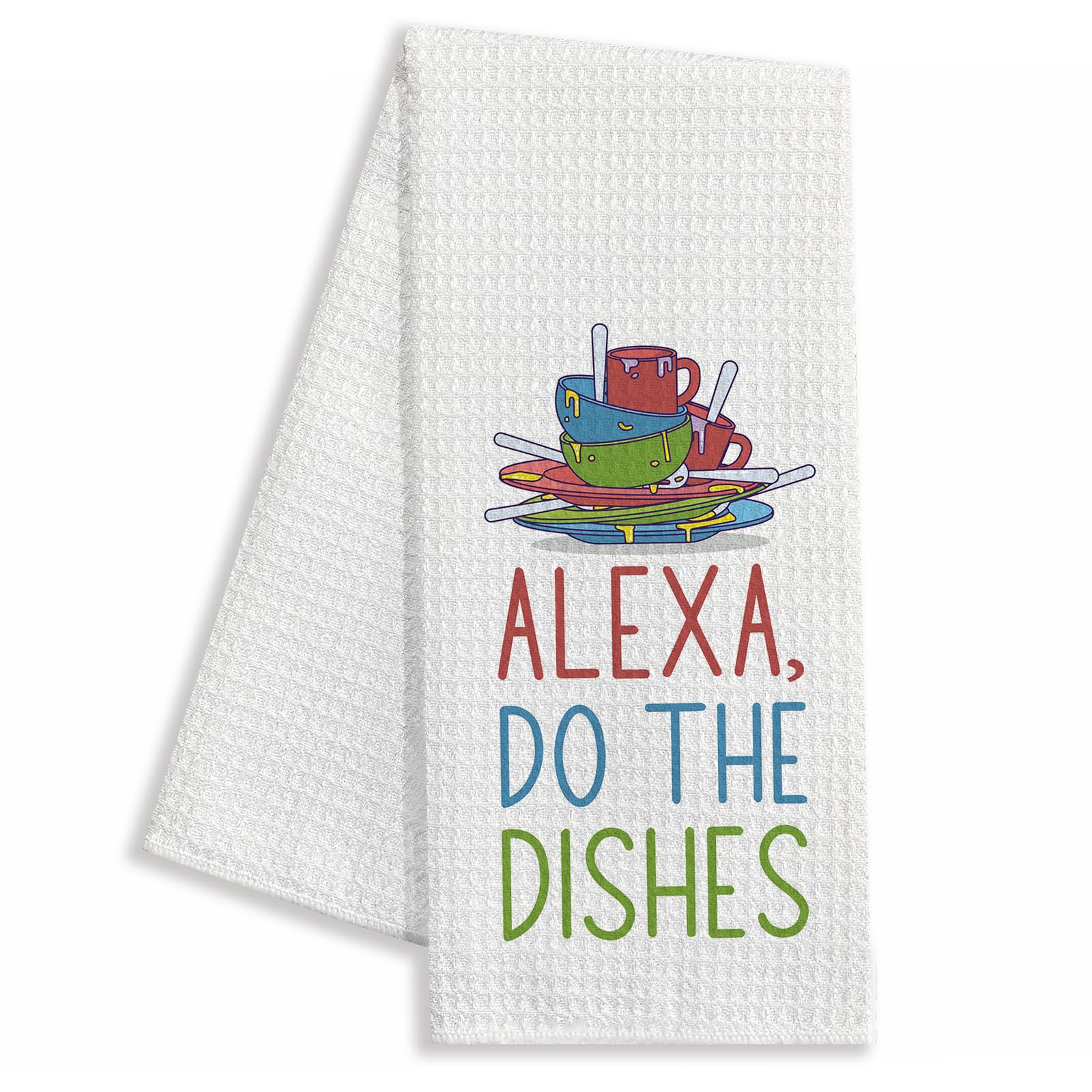Amazon.com: zcyhtqp Alexa Do The Dishes,Funny Kitchen Towels,Funny Dish ...