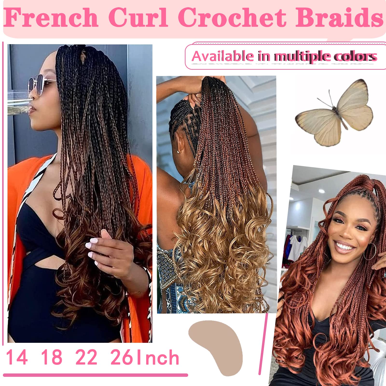 Snapklik.com : French Curl Crochet Braids Hair-Boho Goddess Box Braids ...