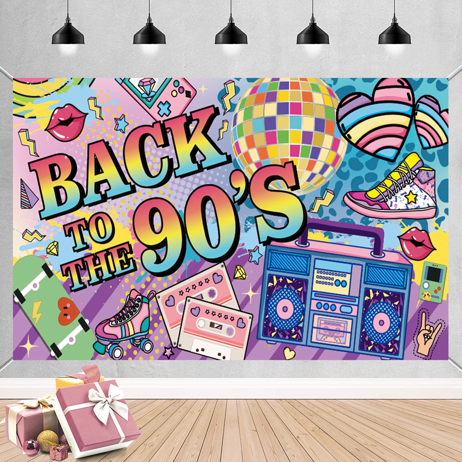 Retro 90s Background 1pc 90s Background Decoration Back To The 90s