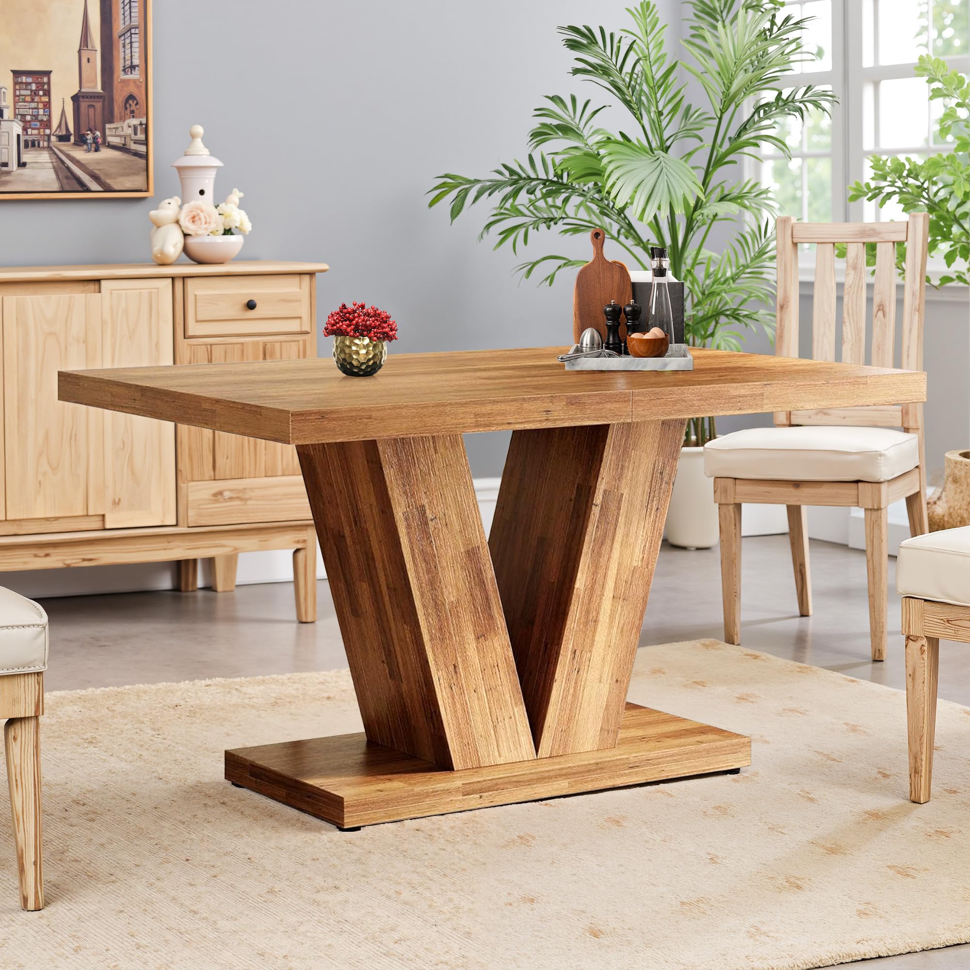 Snapklik.com : NicBex Dining Table For 4, 47 Inch Dinner Table ...