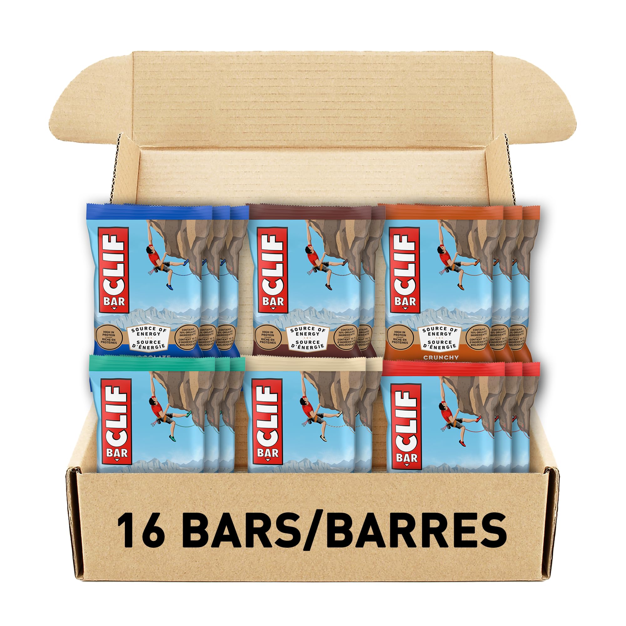 ClIF BAR, Variety Pack, Individually wrapped bars, 6 different flavours ...