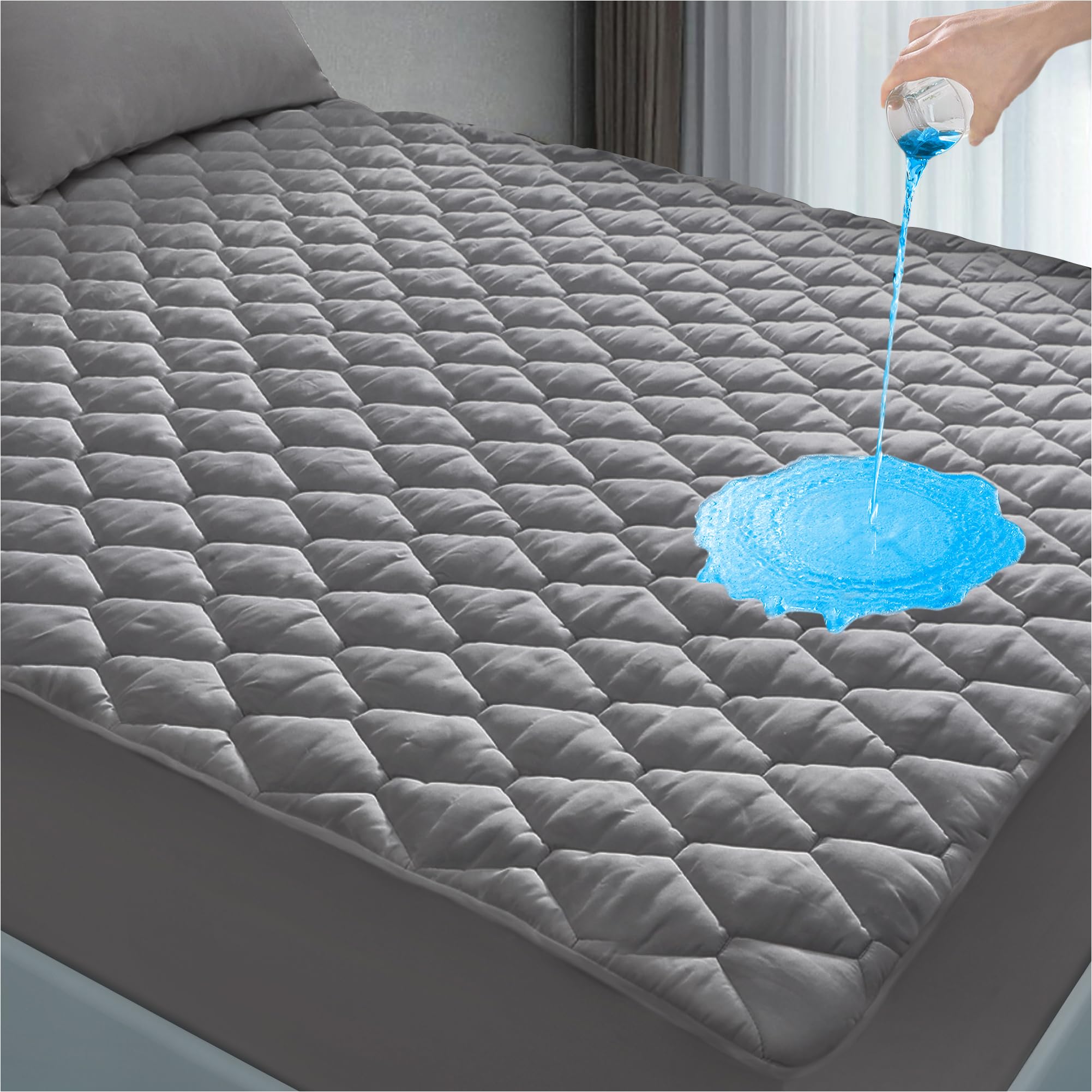 Amazon.com: Lunsing Queen Mattress Protector, Soft Breathable ...