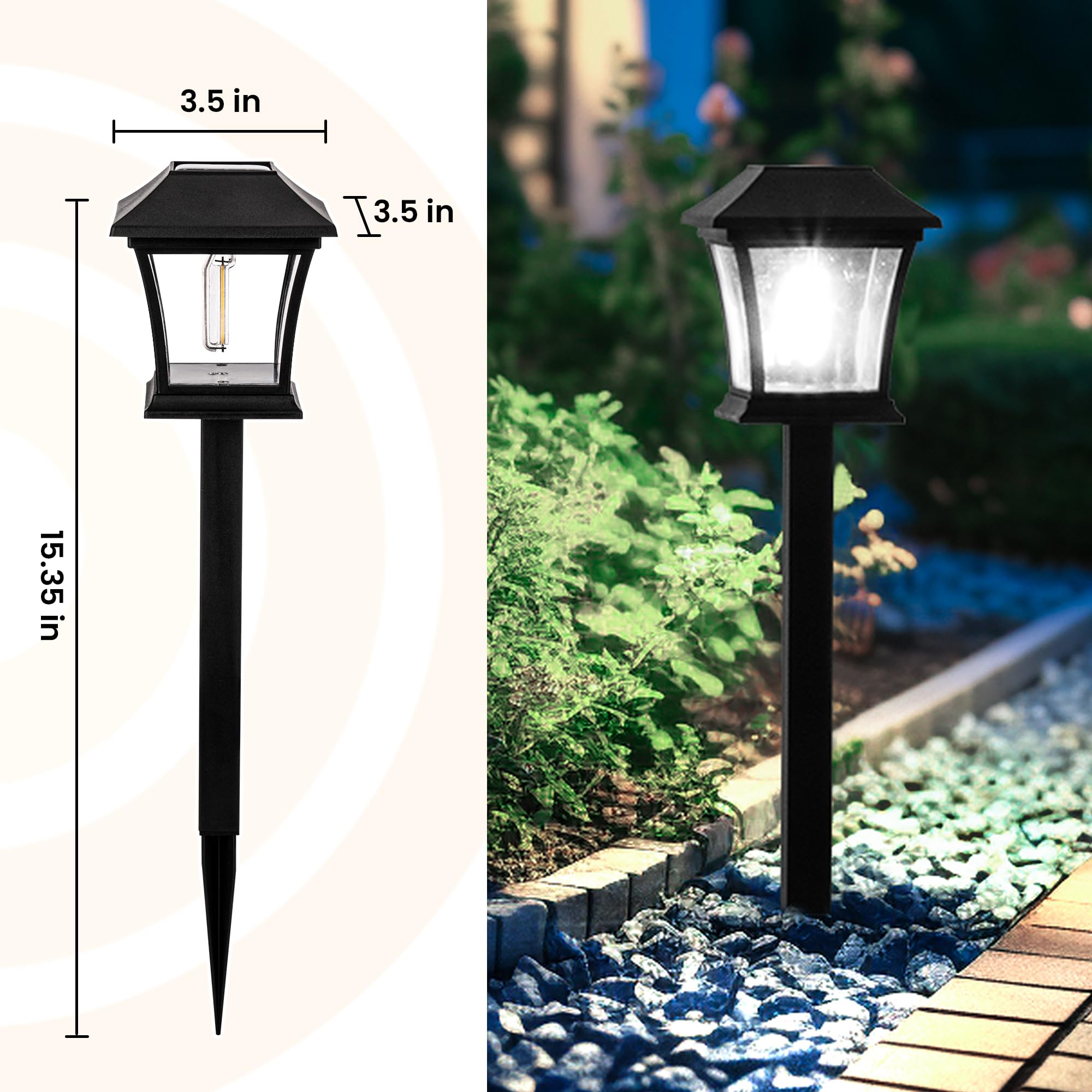 Snapklik.com : GIGALUMI Solar Pathway Lights 4 Pack Solar Lights ...