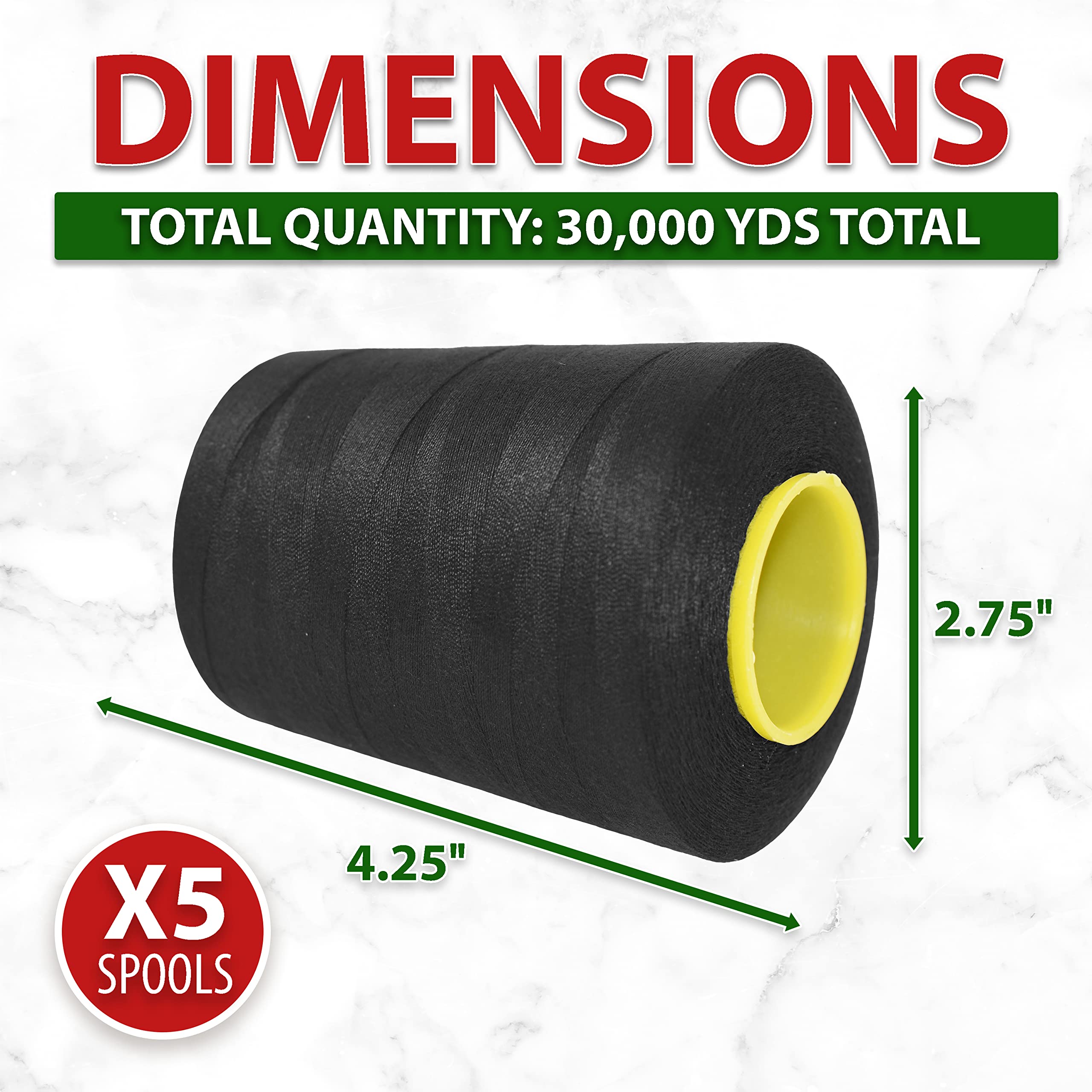 Snapklik.com : All Purpose Sewing Thread Spools - Neutral Serger Thread ...