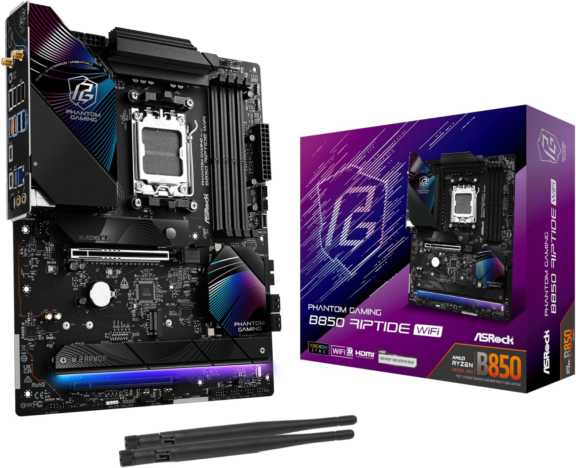 GIGABYTE B850 AORUS ELITE WIFI7 ICE Scheda Madre - CPU AMD Ryzen Serie 9000, VRM digitale 12+2+1 ...