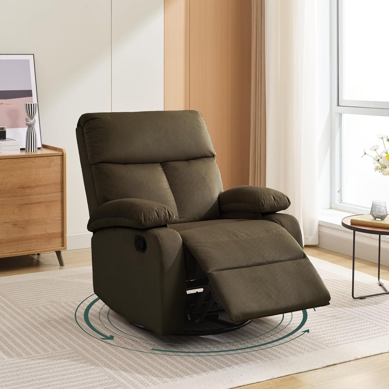 Amazon.com: hzlagm Swivel Rocker Recliner Adults, Rocking Small ...