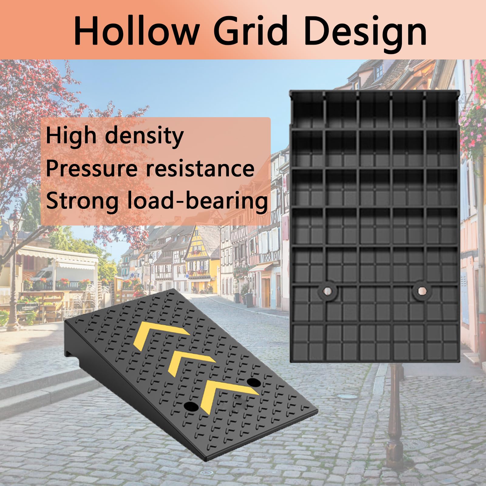 Snapklik.com : Rubber Curb Ramp, 6 Rise Height Driveway Curb Ramps ...