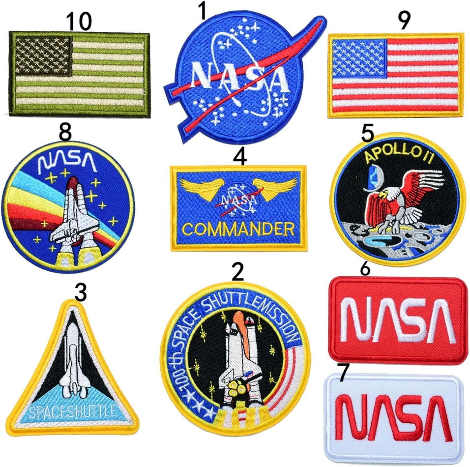 10PCS Spacecraft Rocket Astronauts,Iron on Patches Embroidery Iron on ...