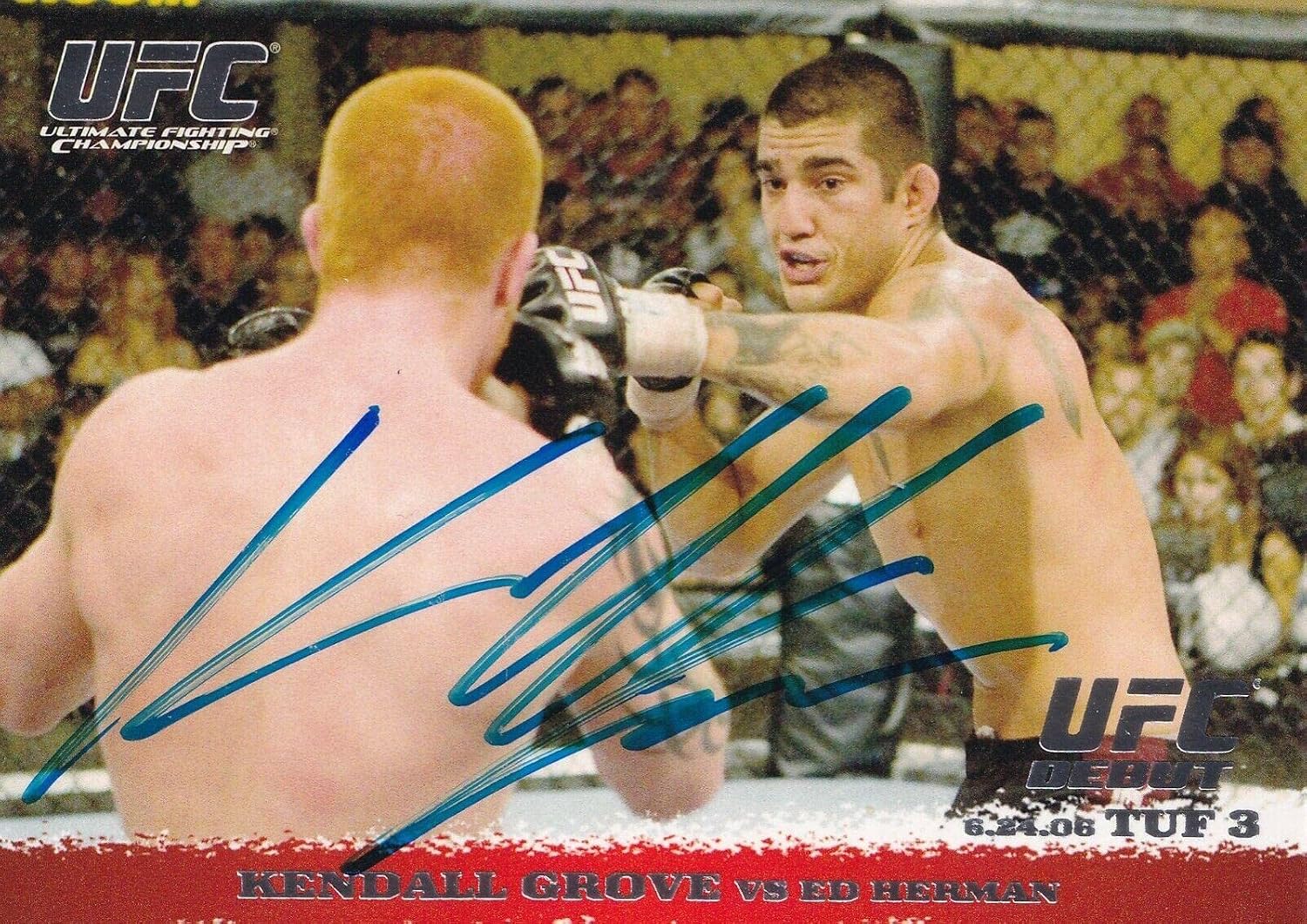 Kendall Grove Signed 2009 Topps UFC Round 1 Rookie Debut Card #41 RC ...