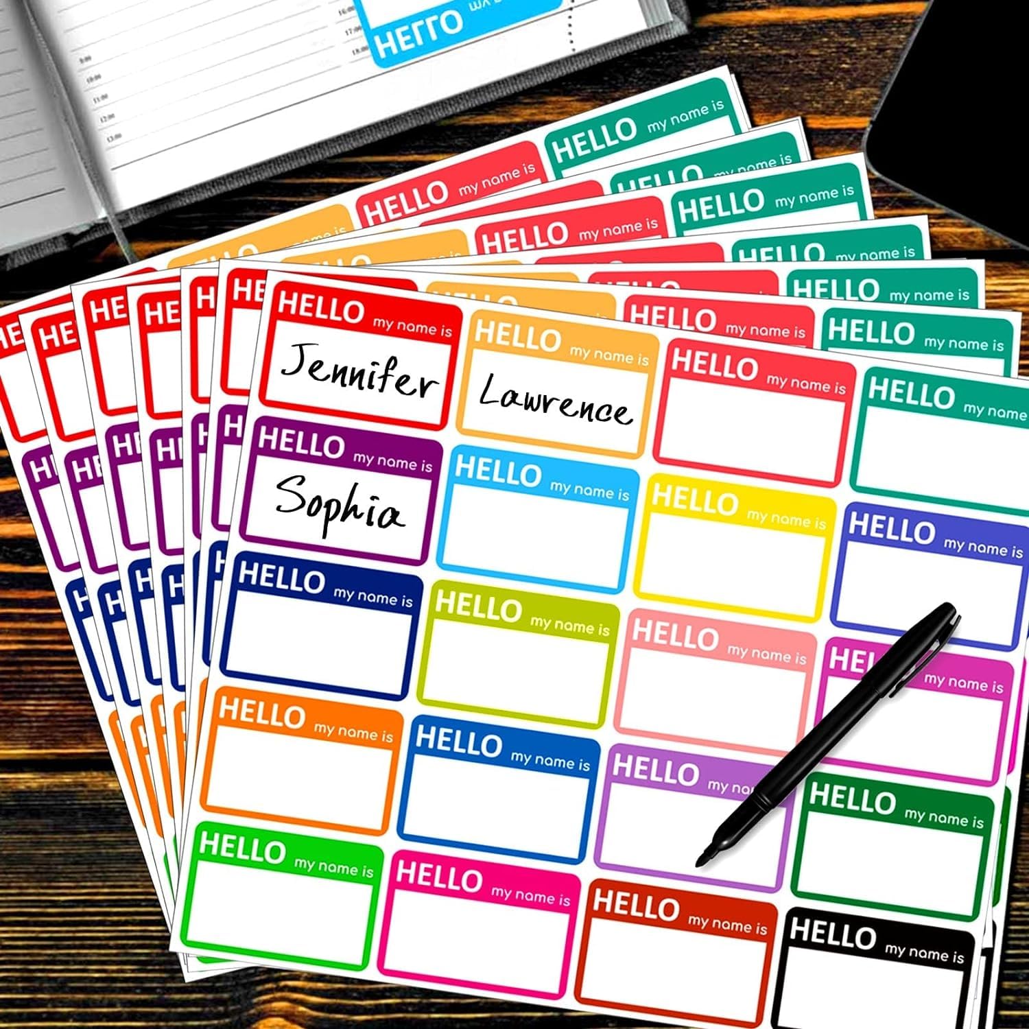 Snapklik.com : 400 Pcs Hello Sticker Labels, My Name Is Stickers Self ...
