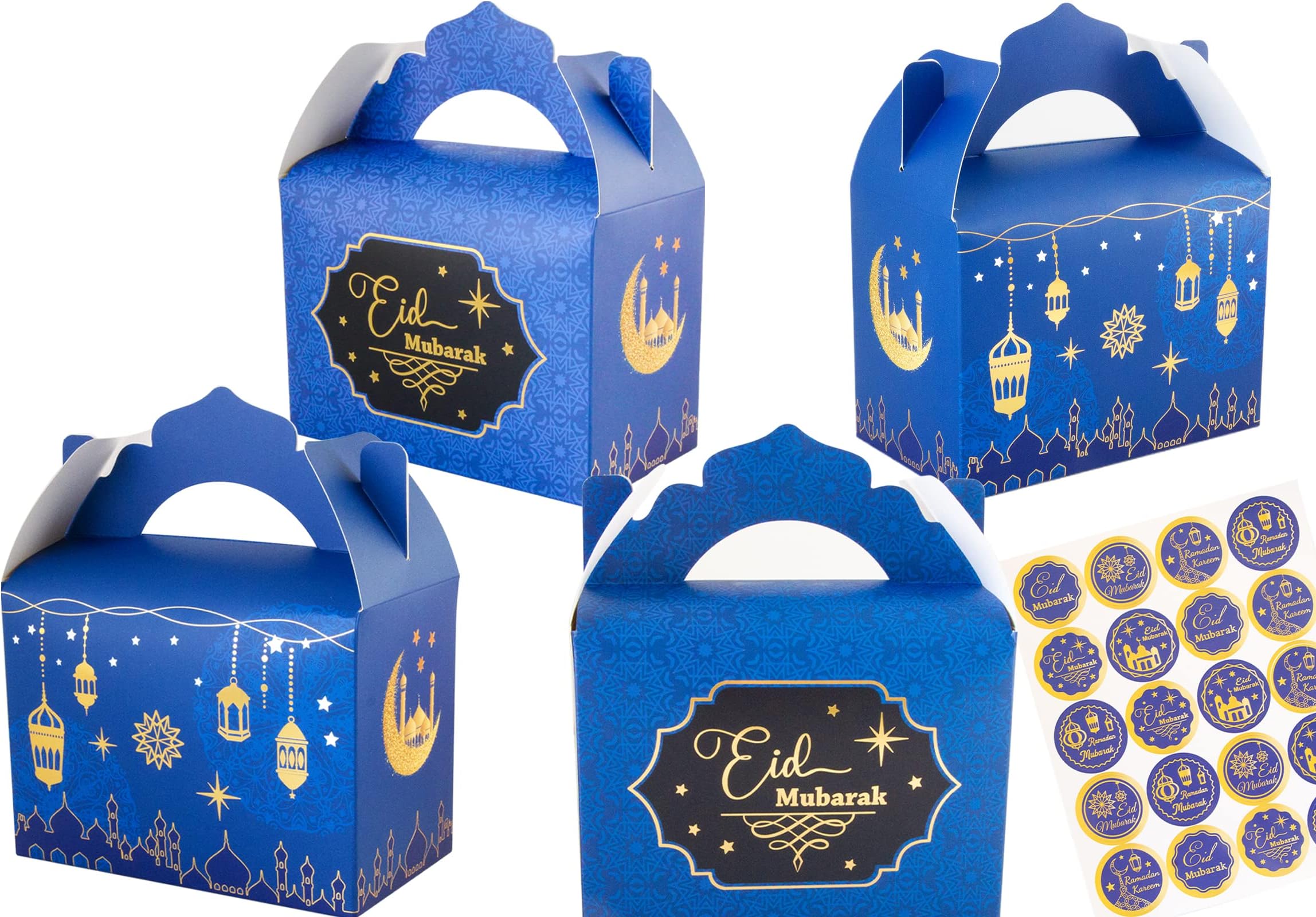 Amazon.com : Yexiya 48 Pack Ramadan Kareem Treat Boxes Eid Mubarak ...