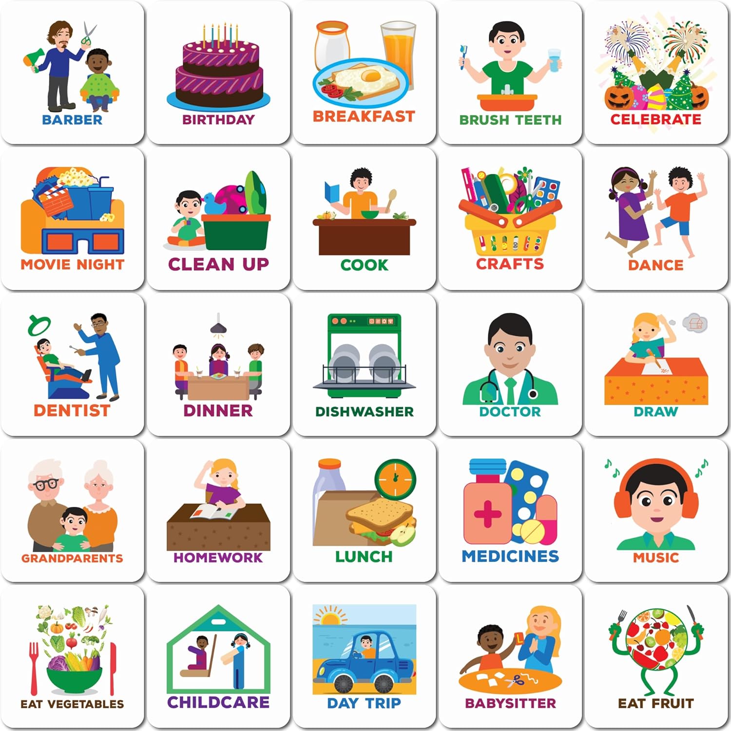 Smarfer - Pictogramas magnéticos para planificación semanal - Tarjetas ...