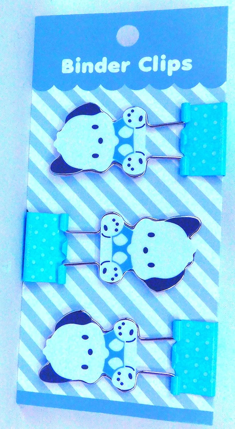 Amazon.com : Pochacco Binder Clip Double Clip : Face : Office Products