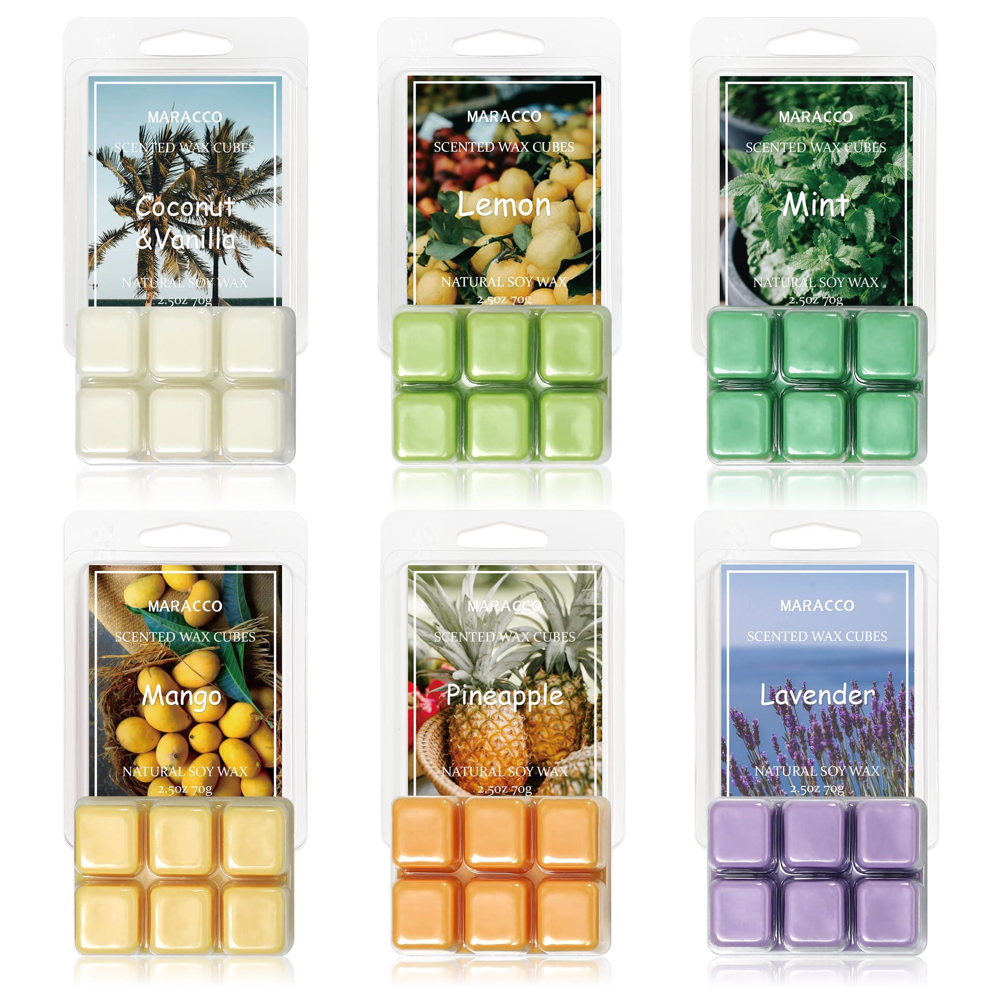 Amazon.com: Scented Wax Melts, Soy Wax Cubes for Wax Warmer, Wax Melts ...