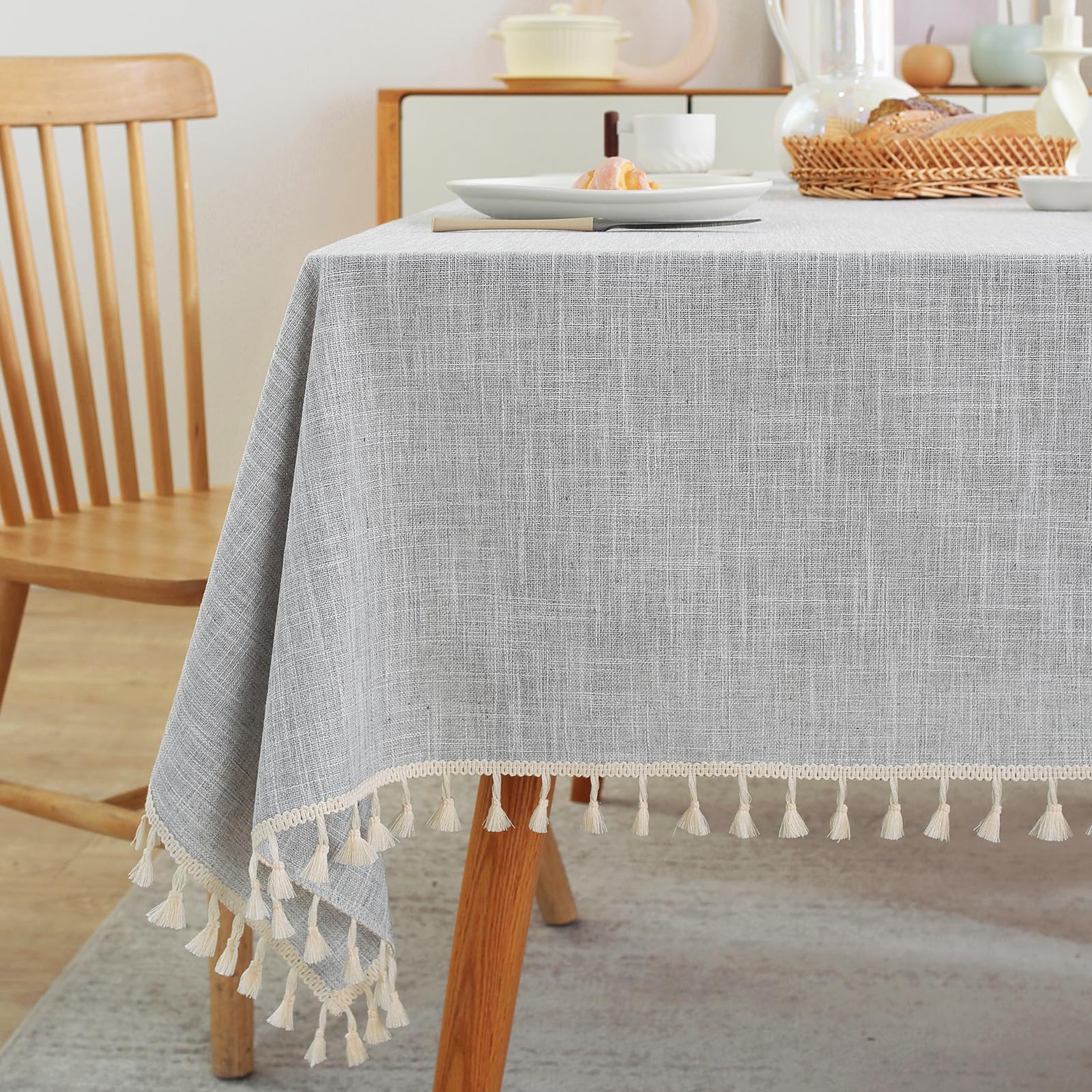 Amazon.com: Textured Table cloth for Rectangle table, Heavy Duty ...