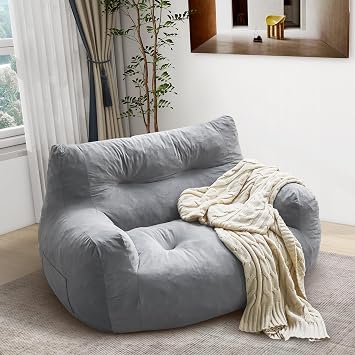 Amazon.com: YINIX Bean Bag Chair, 2-Seater Bean Bag Couch for Adults ...