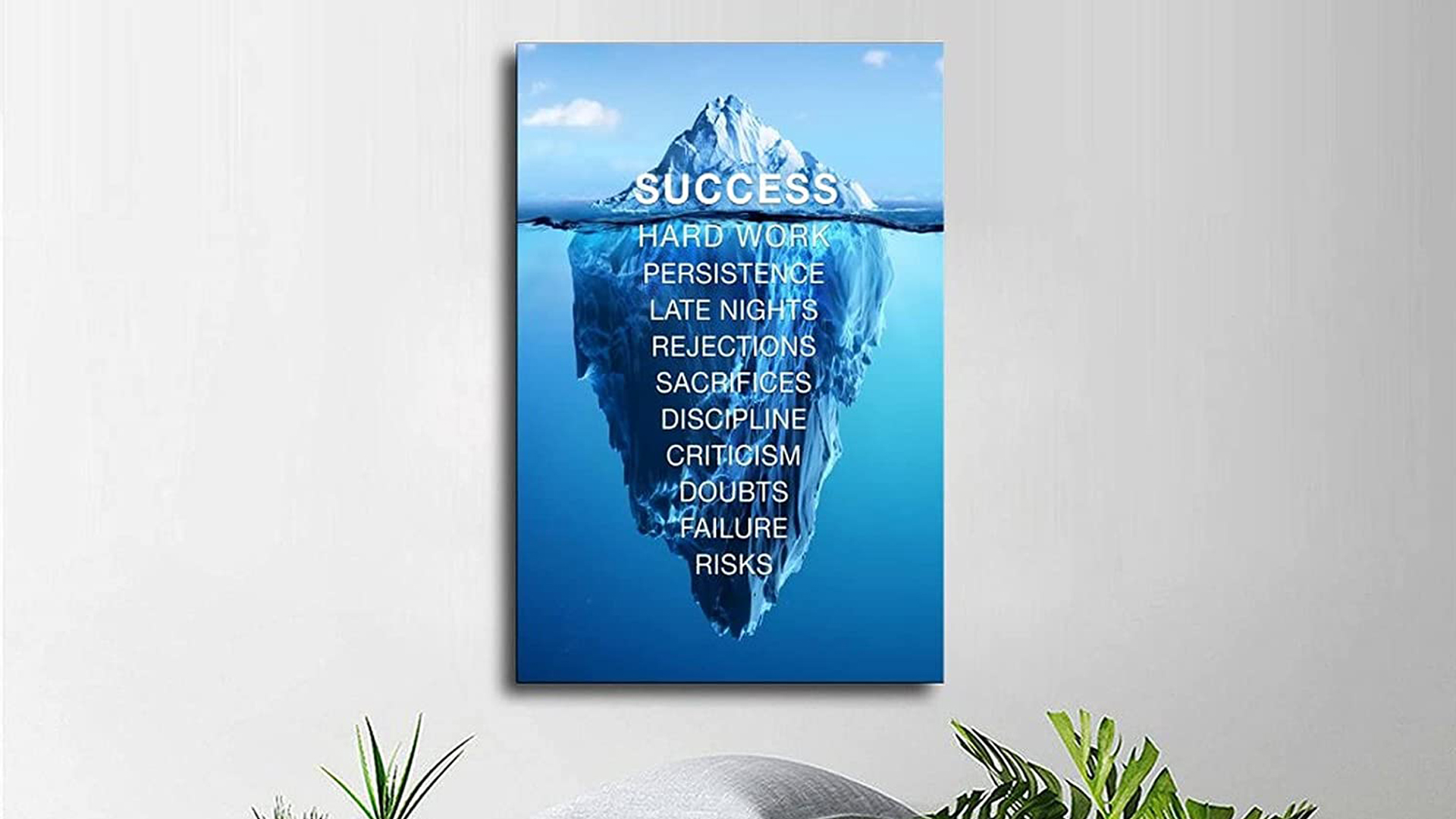 Watch Success Iceberg Poster Inspirational Wall Art Motivational on ...