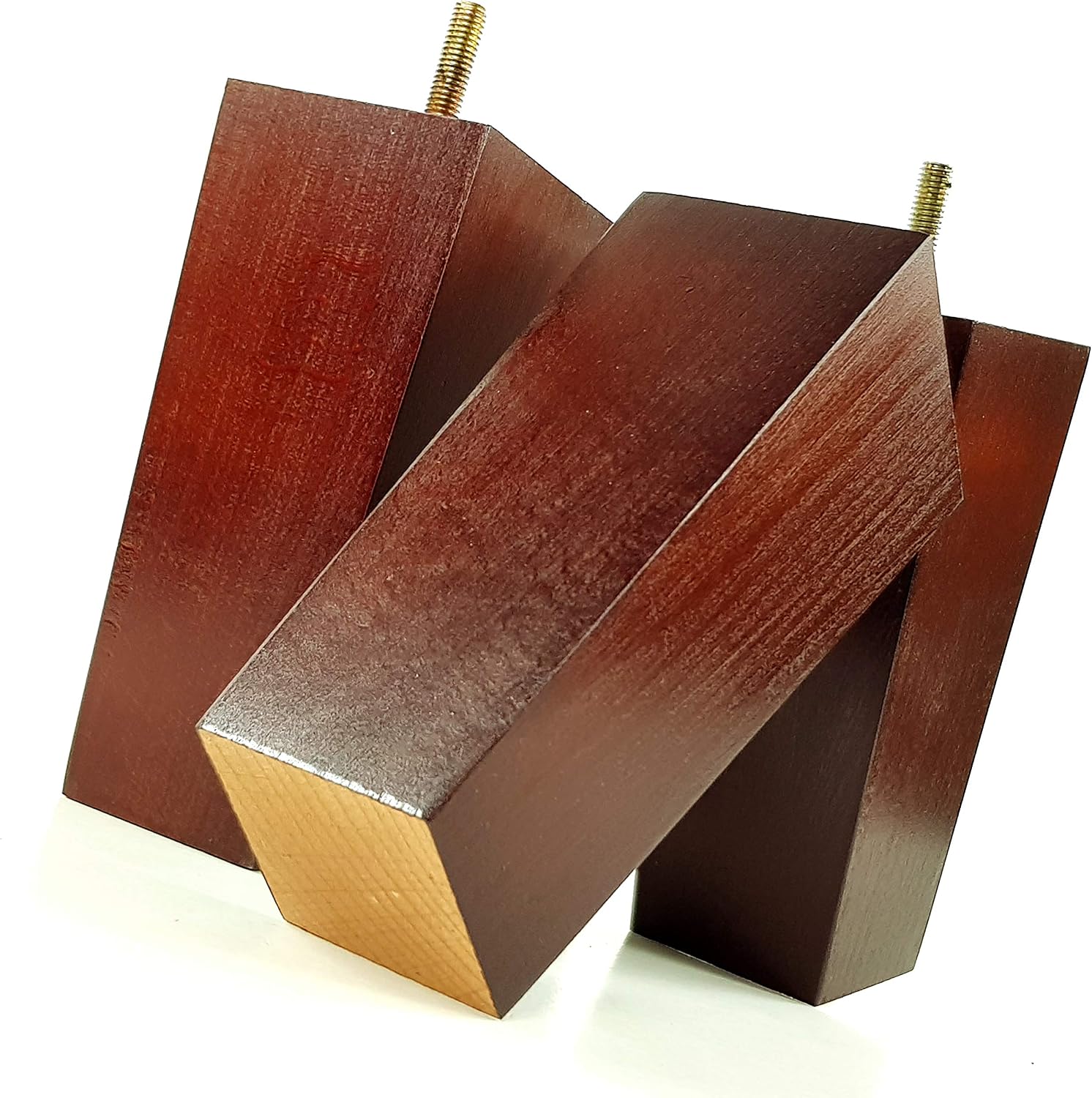 Amazon.com: 4X Solid Wood Furniture Legs Mahogany 150mm HIGH ...