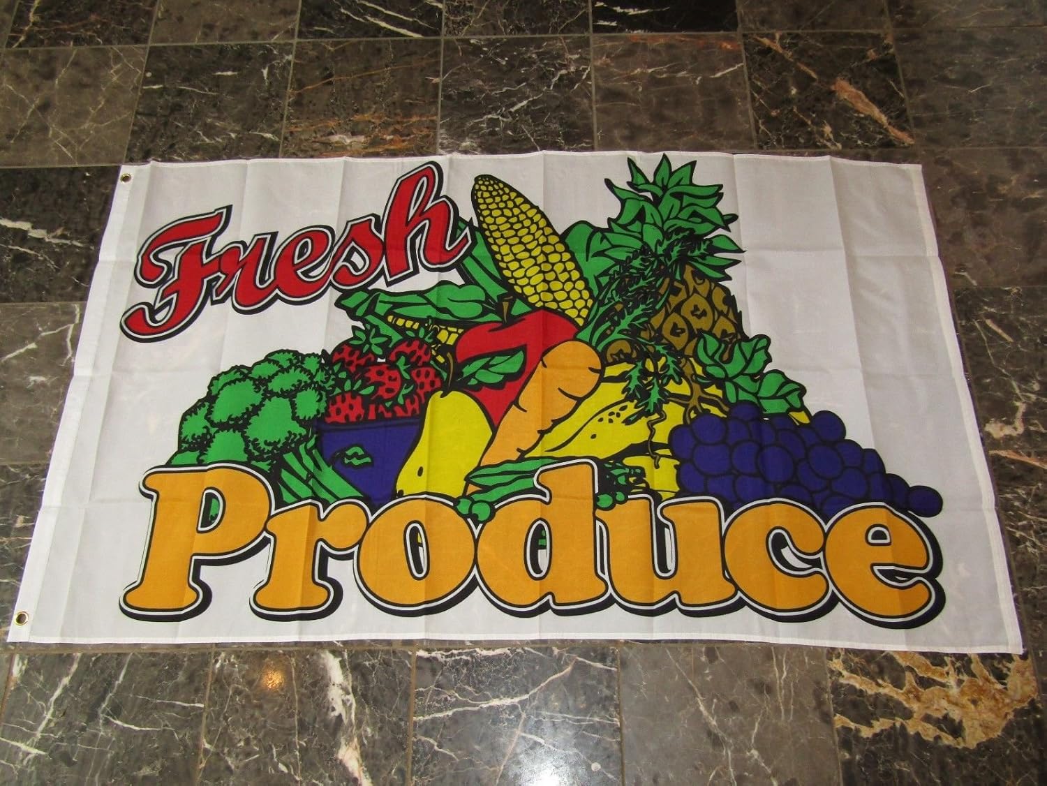 Amazon.com : 3x5 Fresh Produce Advertising Fruit Vegetables Flag 3'x5 ...
