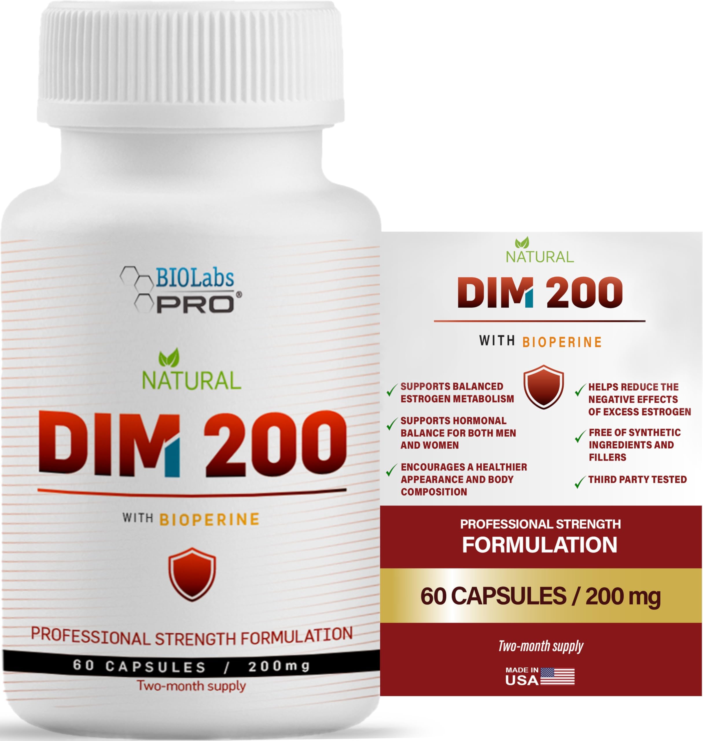 Amazon.com: DIM Supplement for Women and Men, DIM 200mg Oral Supplement ...