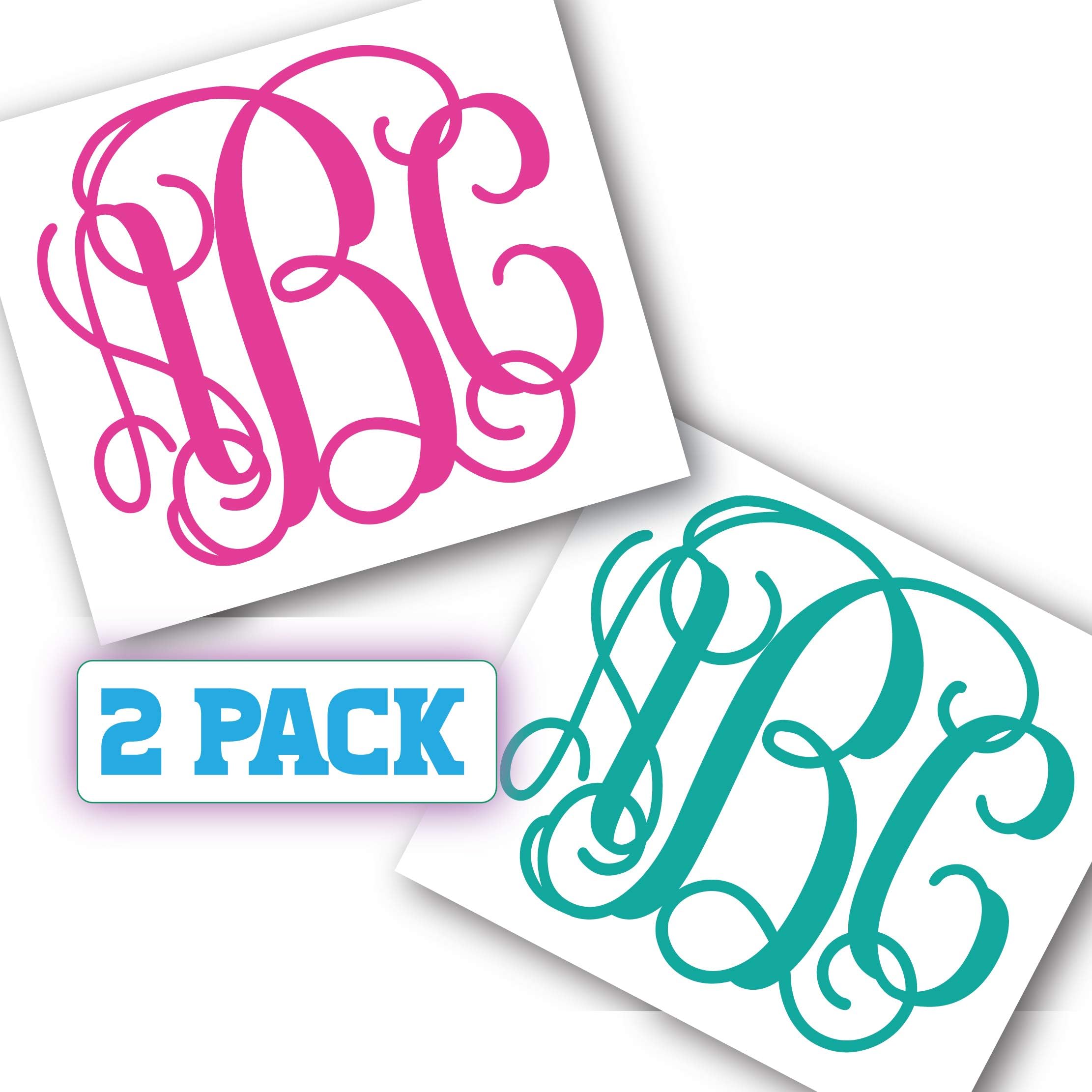 Amazon.com: Eggleston Design Co. (Silver Chrome) Custom Vine Monogram ...