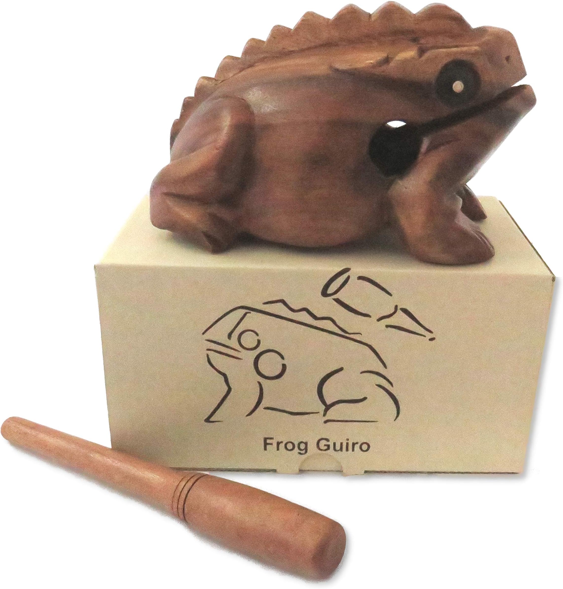 FAIR TRADE Frog Percussion Toy Guiro - Multicolor Wooden Sound Effects ...