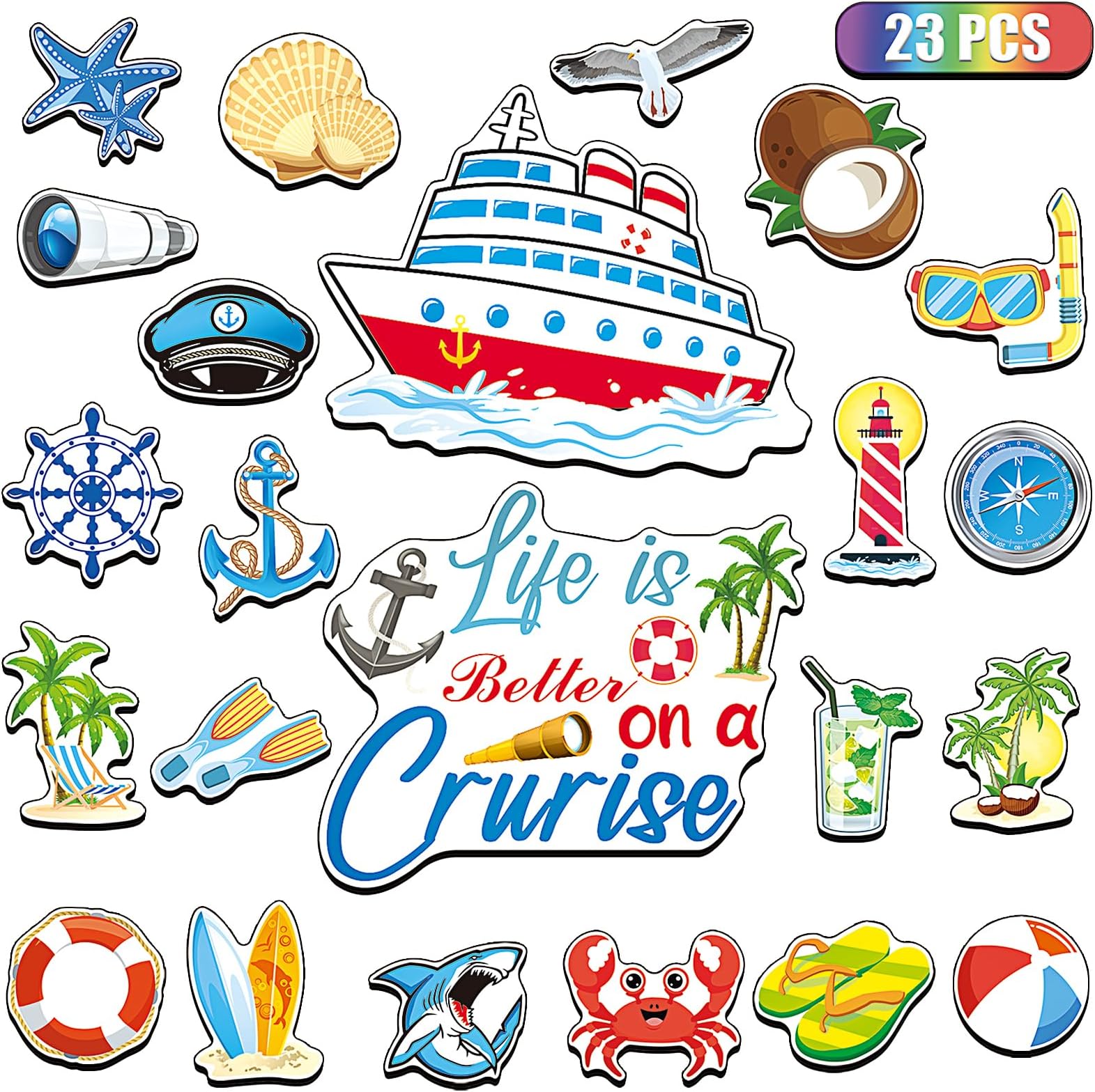 Amazon.com: Cruise Door Decorations Magnetic Cruise Ship Essentials ...