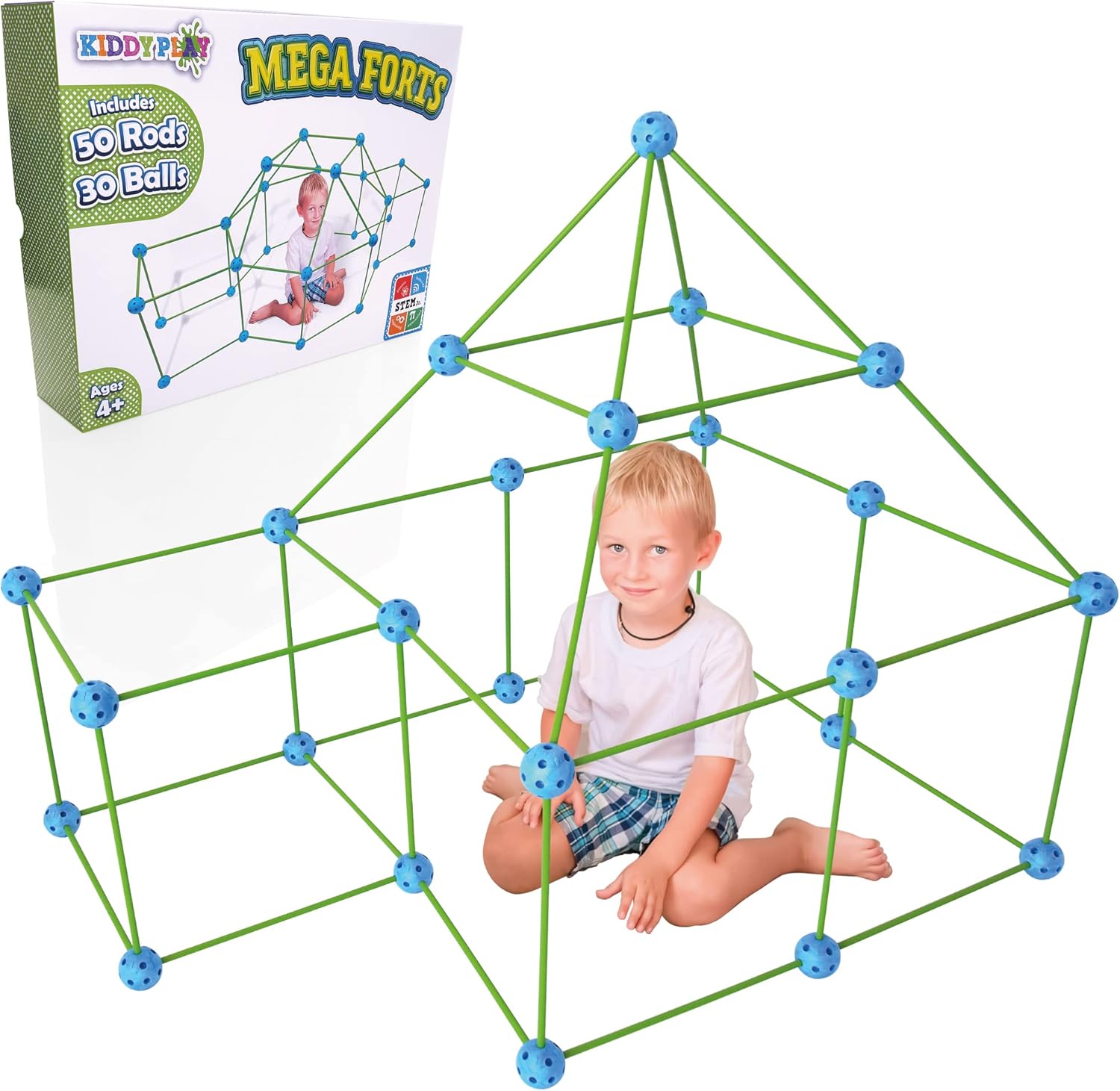KiddyPlay Mega Forts 80 Piece Den Building Kit Fort Construction kiddyplay-mega-forts-80-piece-den-building-kit-fort-construction