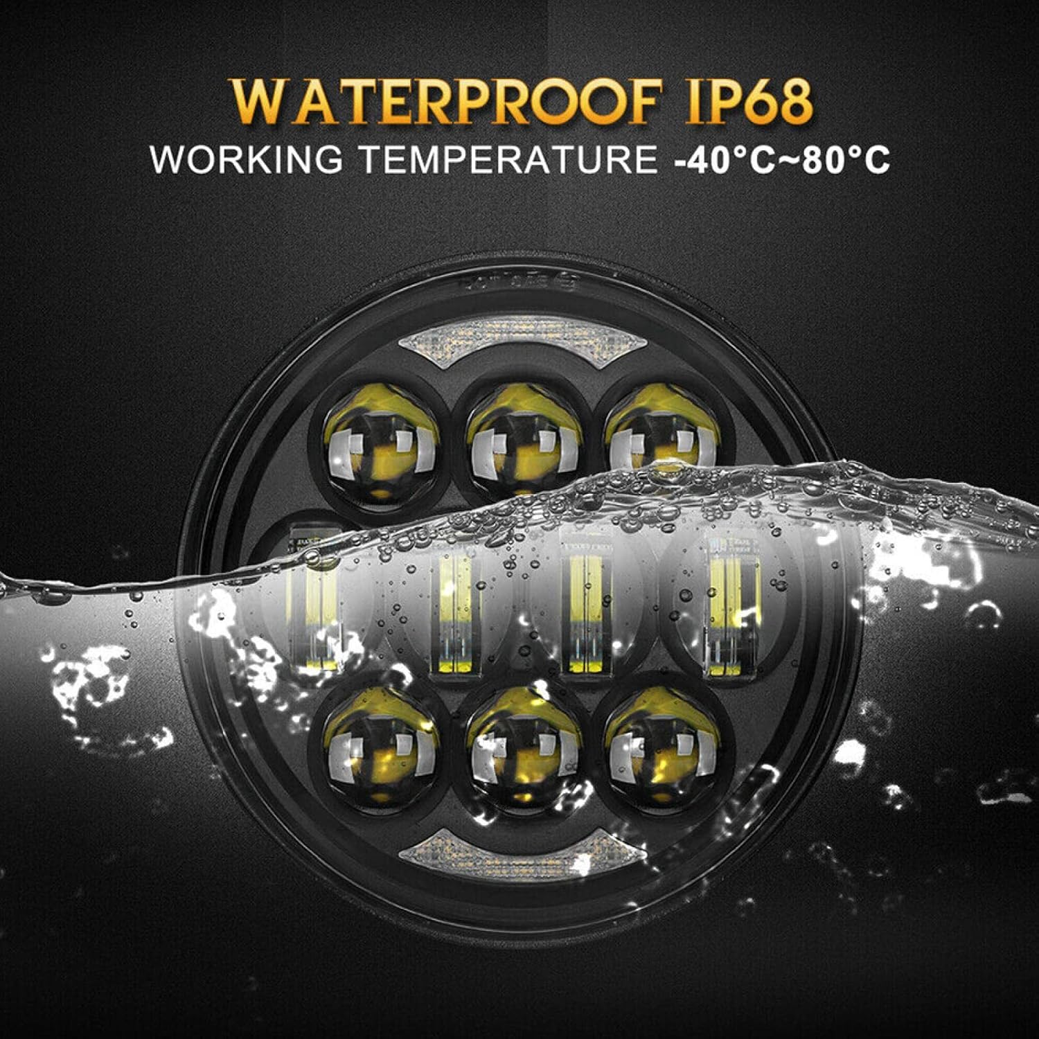 motorcycle headlight 6.5 inch Motorcycle LED Headlight Hi&Lo HeadLamp ...