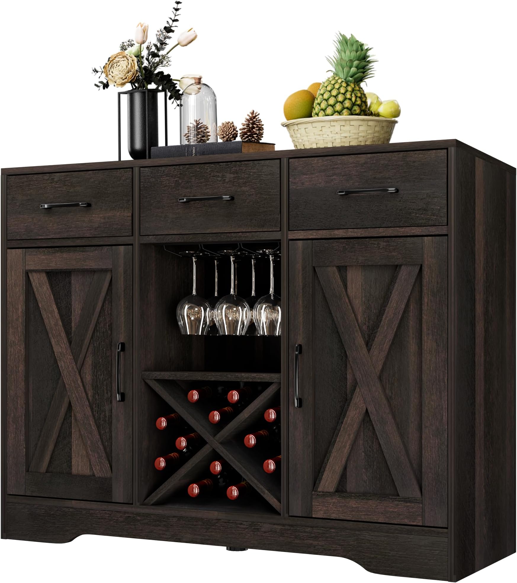 Amazon.com - ioHOMES Annadel Contemporary Wine Buffet, Wood Sideboard ...
