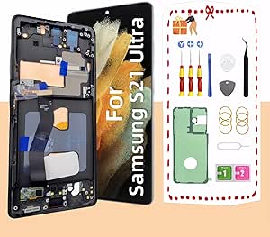 Amazon.com: TFT for Samsung Galaxy S21 Ultra 5G Screen Replacement for Samsung S21 Ultra LCD ...