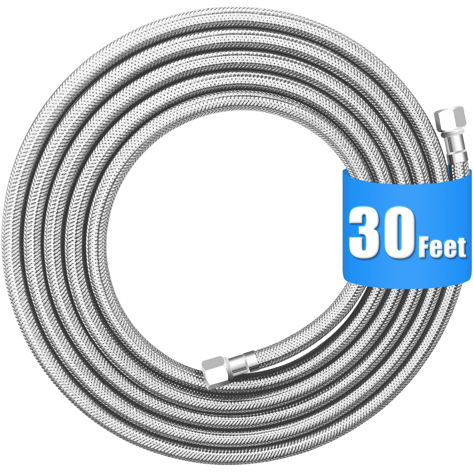 Amazon.com: Refrigerator water line - 30 FT Premium Stainless Steel ...