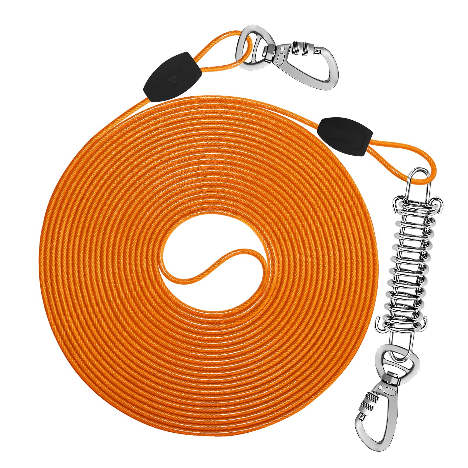 Amazon.com : Petbobi Dog Tie-Out Cable up to 250lbs - 30ft Heavy Duty ...