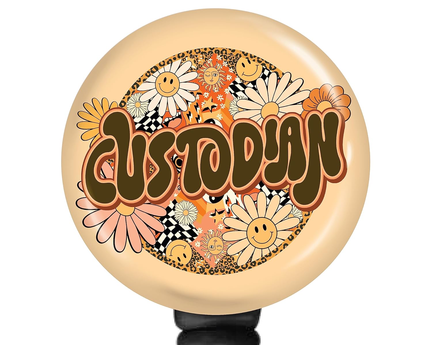 Amazon.com: Custodian Badge Reel - Gift for Janitor - Custodian Badge ...