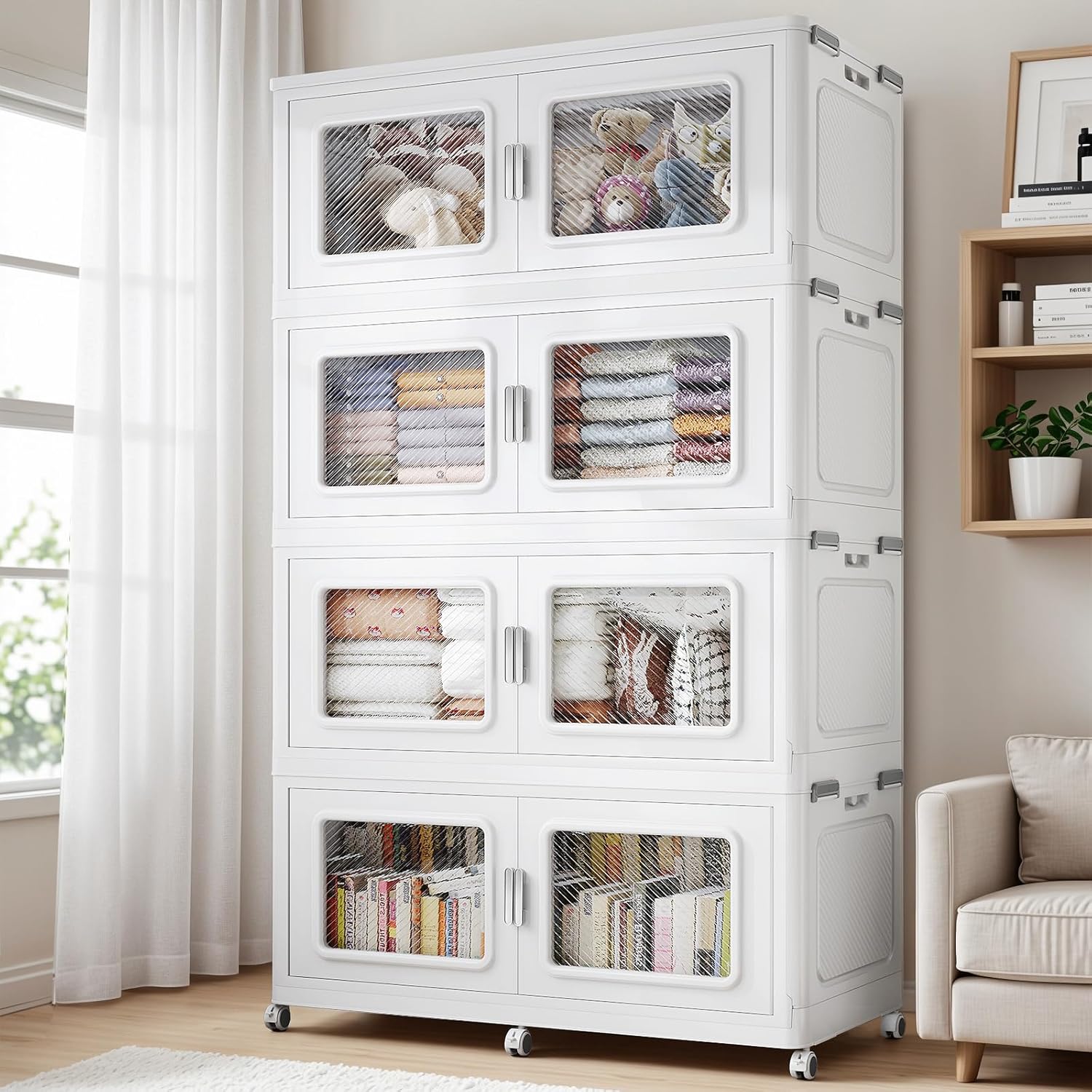 Amazon.com: BROVIEW 1200 Qt Stackable Storage Bin with Lid, 300Gal ...