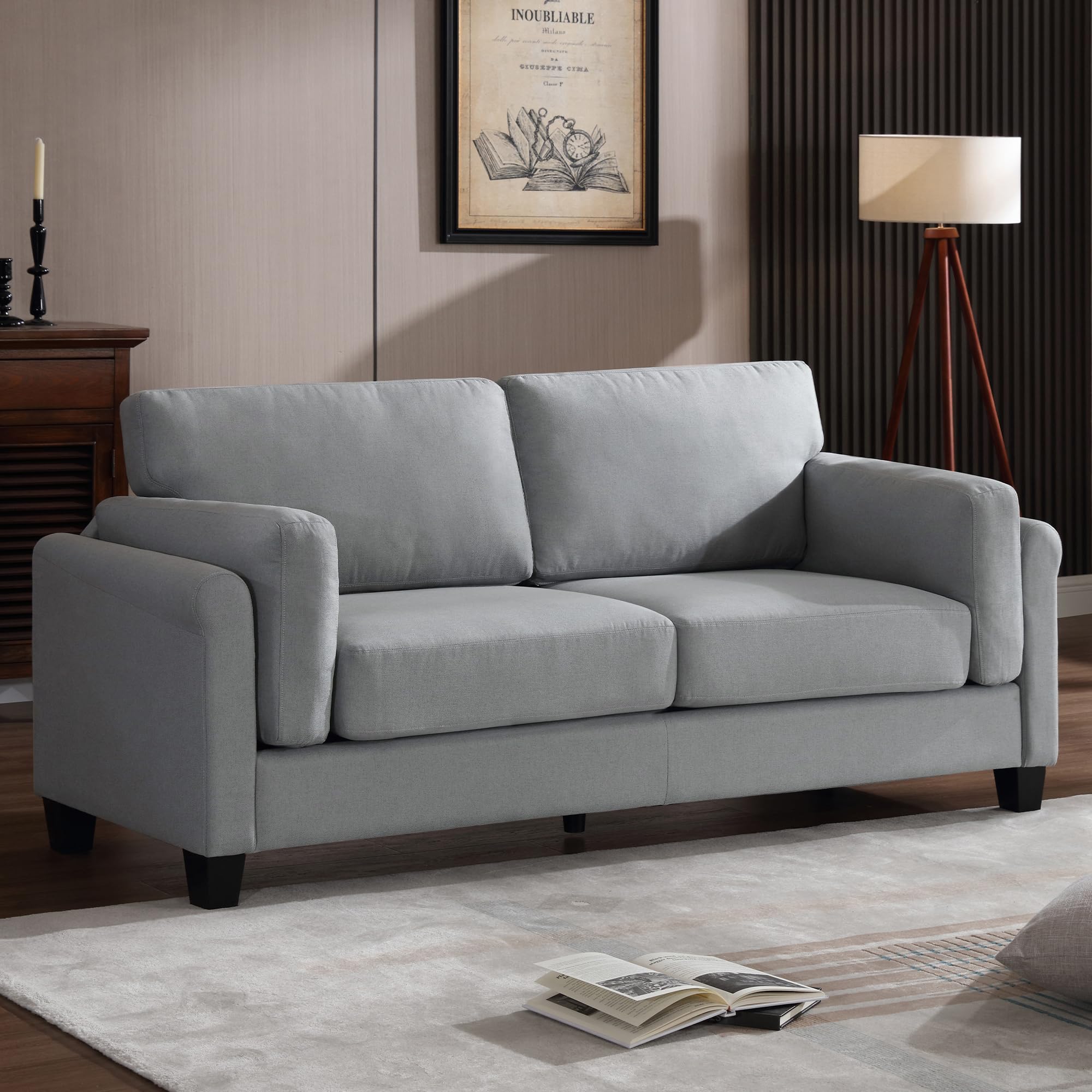 Amazon.com: Morden Fort 79" W Sectional Sofa, Comfy 3 Seater Cloud ...