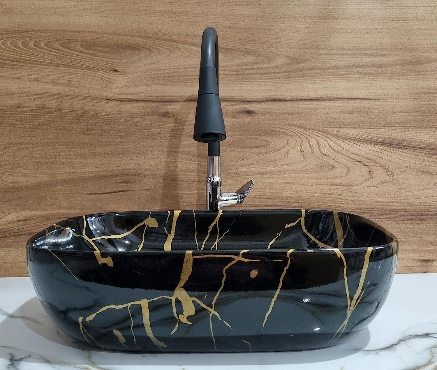 REMOTION® Round Wash Basin Countertop | Tabletop Ceramic Bathroom Sink ...