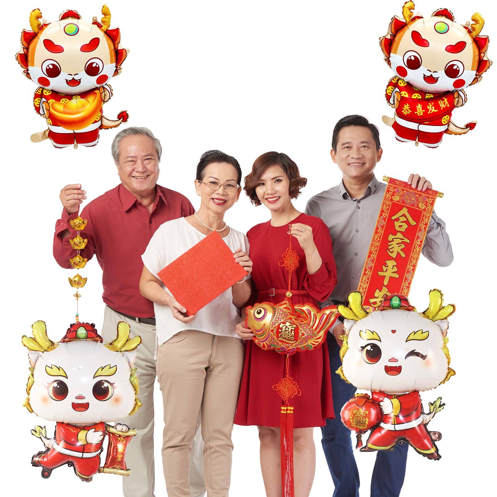 New Years Balloons 2023 14Pcs Chinese New Year Balloons Set 9 Design ...