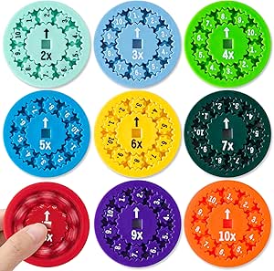 Amazon.com: GudaAphrmix 9Pcs Math Fidget Spinners Multiplication ...