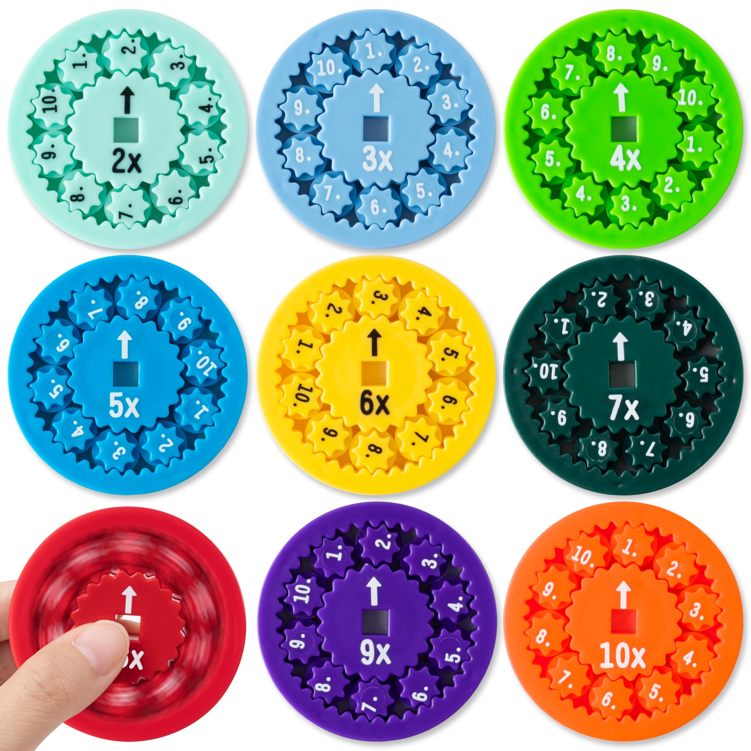 Amazon.com: GudaAphrmix 9Pcs Math Fidget Spinners Multiplication ...
