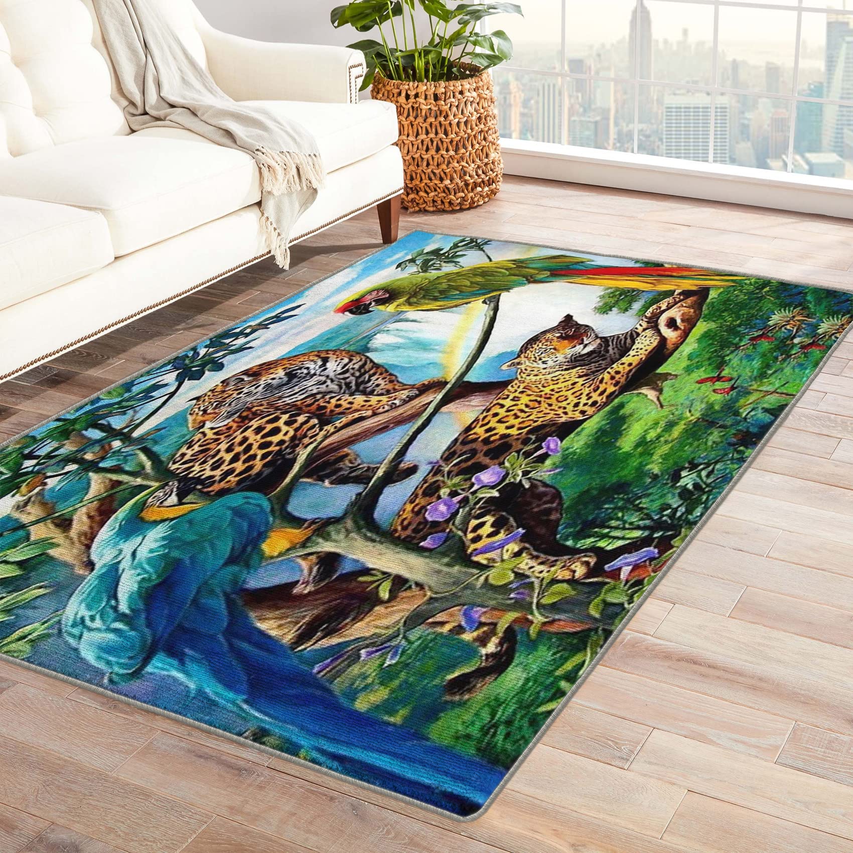 Wild Jungle Animals Rug