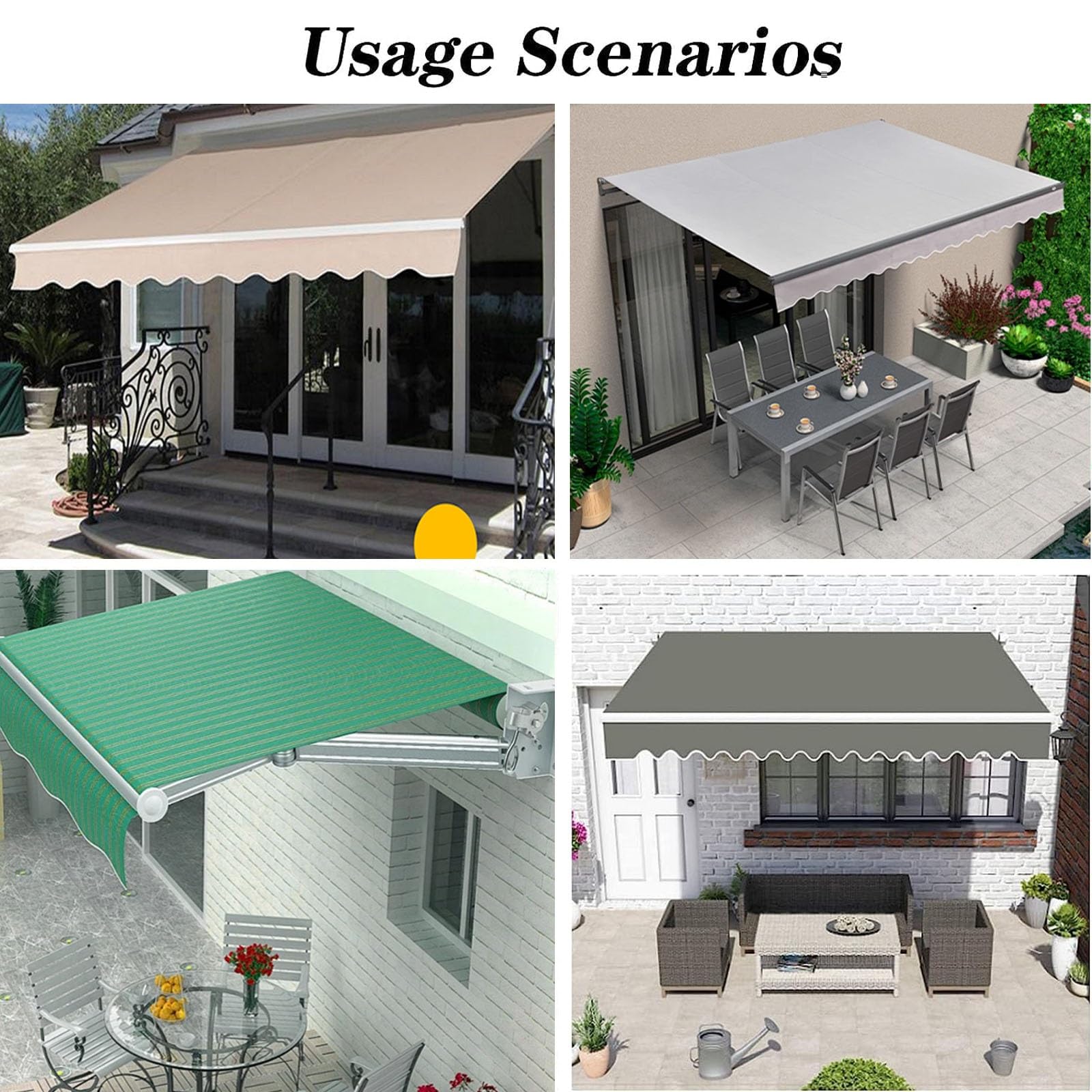 Retractable Fabric Patio Covers Outsunny 12' X 10' Retractable Awning