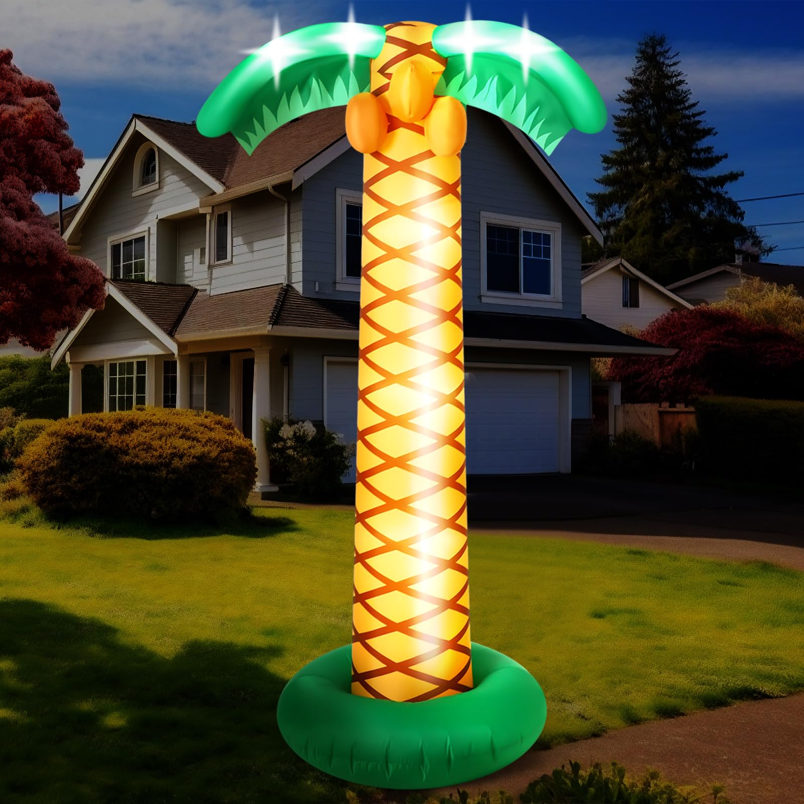 Snapklik.com : Giant Lighted Inflatable Palm Trees 5.5 Ft LED Tropical ...