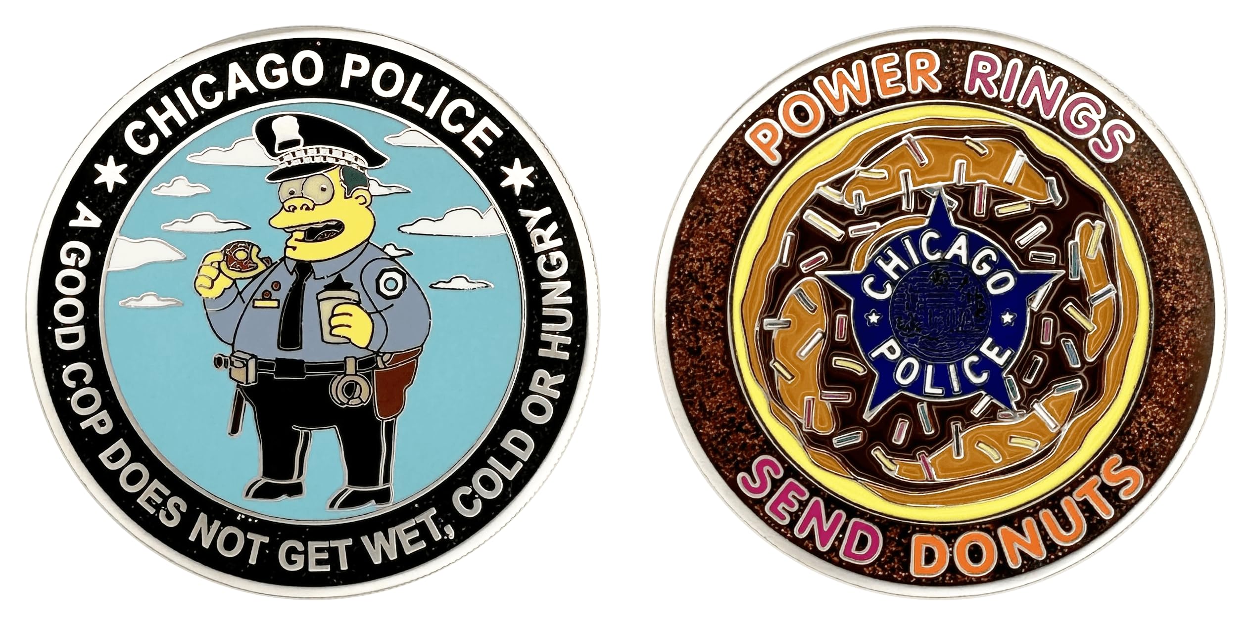 Amazon.com: Chicago Police Challenge Coin: Send Donuts, Size 2 ...